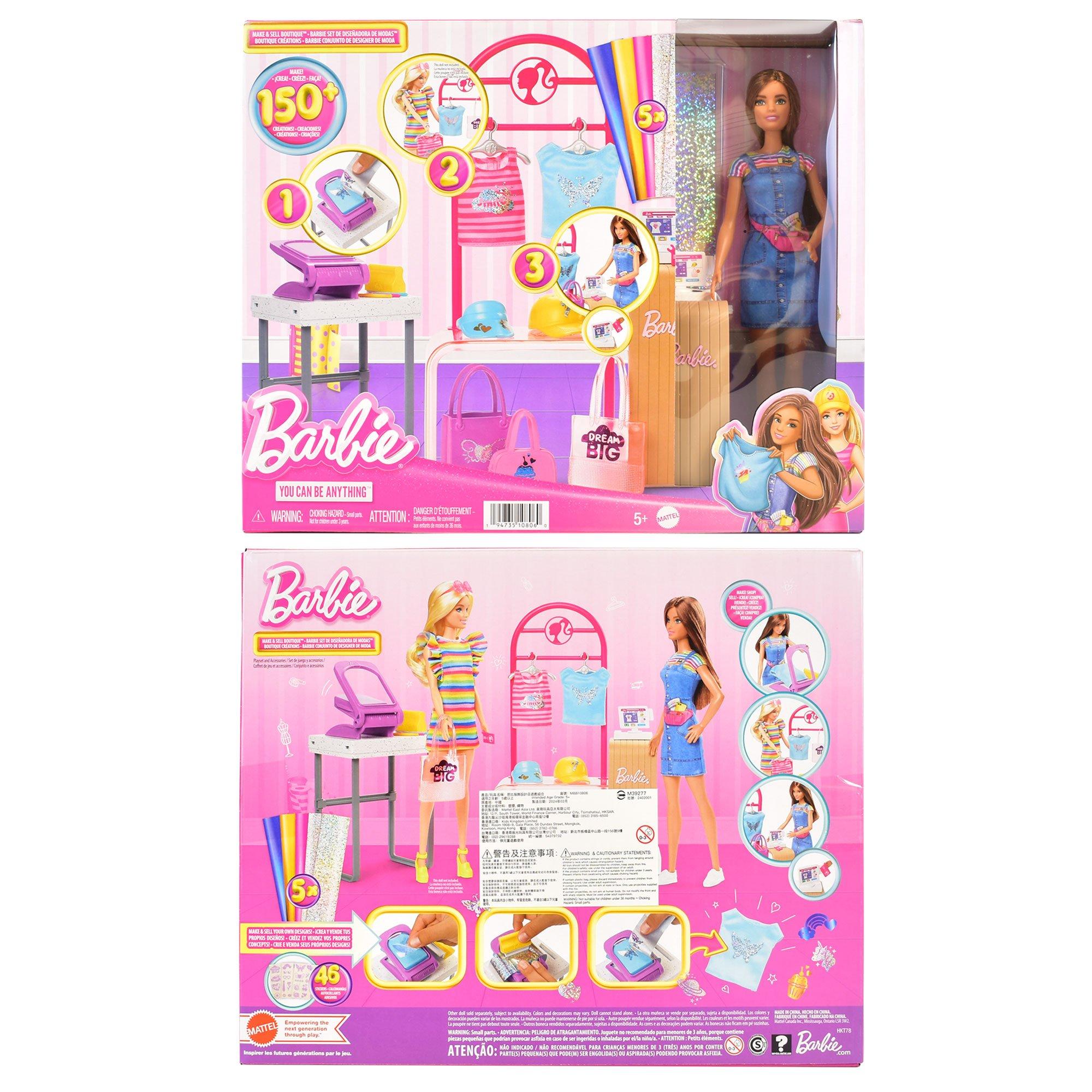 Mattel | Barbie Make & Sell Boutique Playset Doll Set | Doll Sets | FRASERS