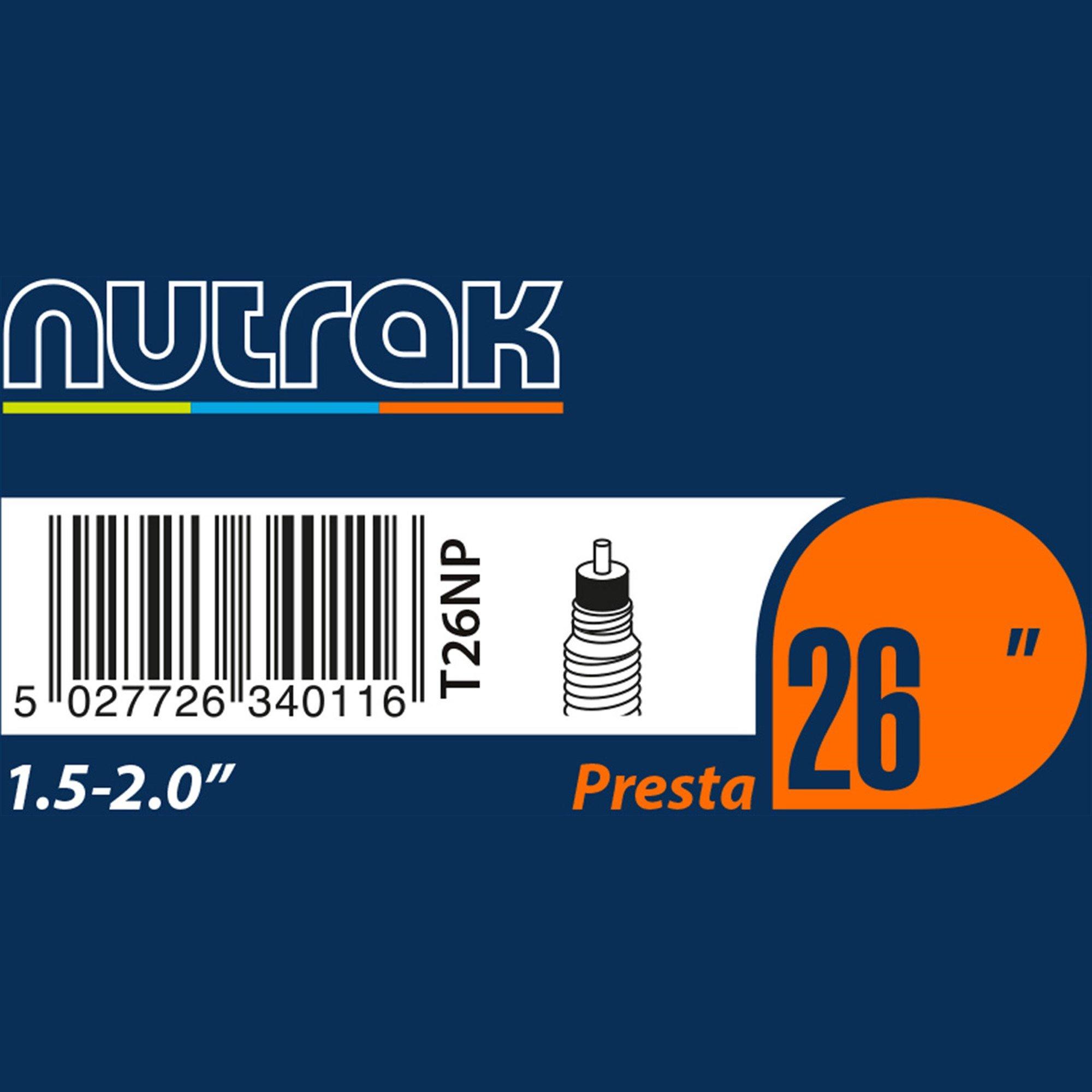 Nutrak 26 x 1.5-2.0 Presta Valve Inner Tube | FRASERS