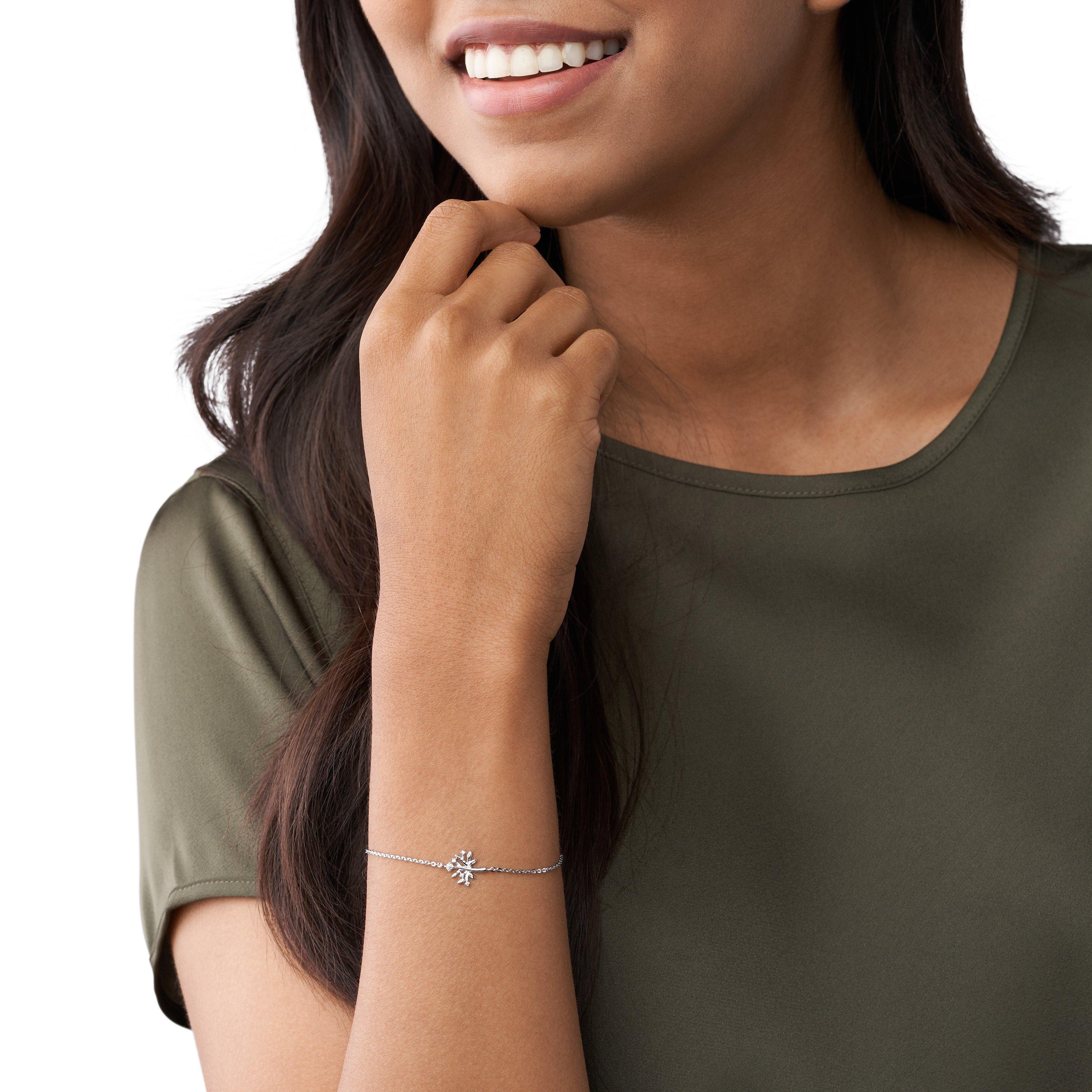 Fossil | Elliott Tree Of Life Sterling Silver Chain Bracelet ...