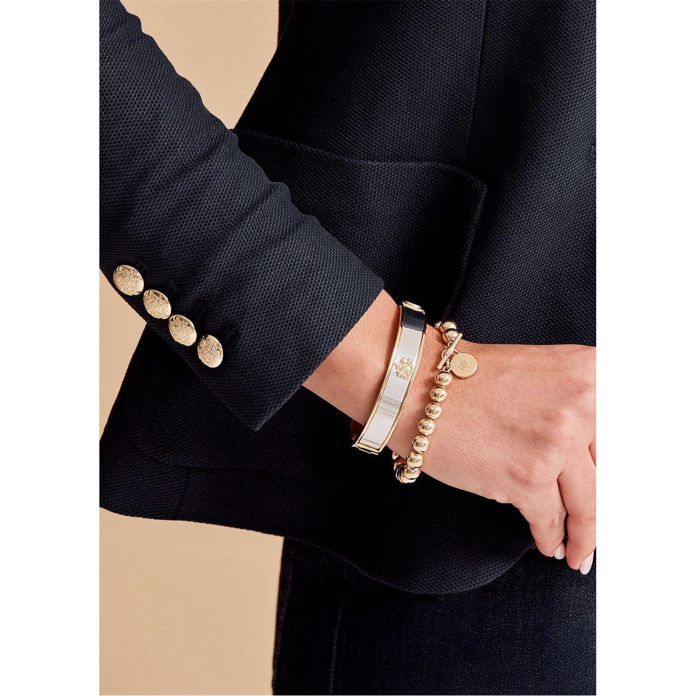 Lauren By Ralph Lauren Jewellery | Lauren Ralph Lauren Silver & Gold Crest Logo Bangle | Bangles ...