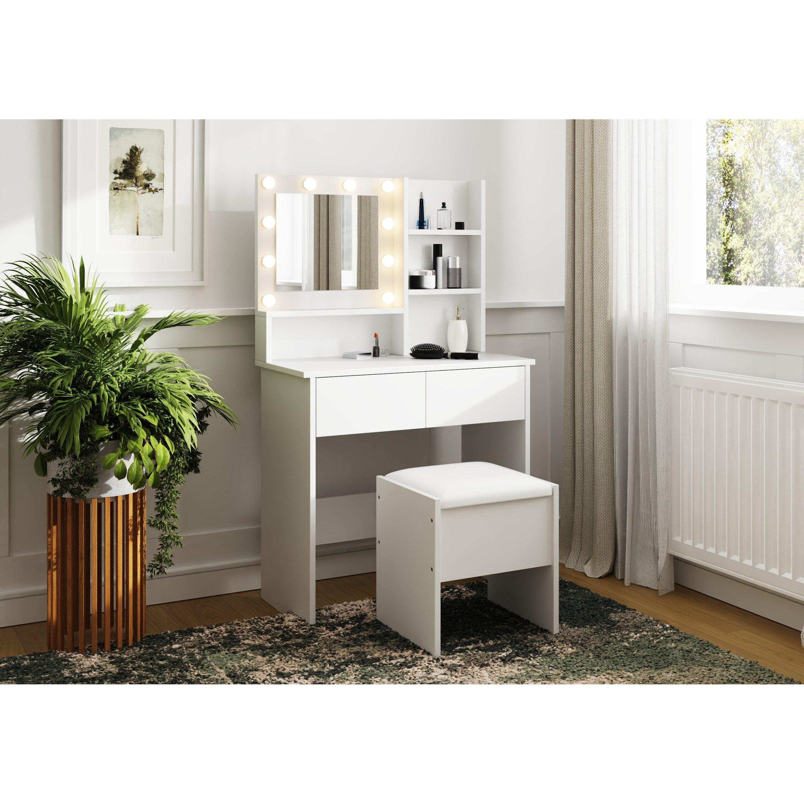 GFW Eva LED Dressing Table Set | FRASERS