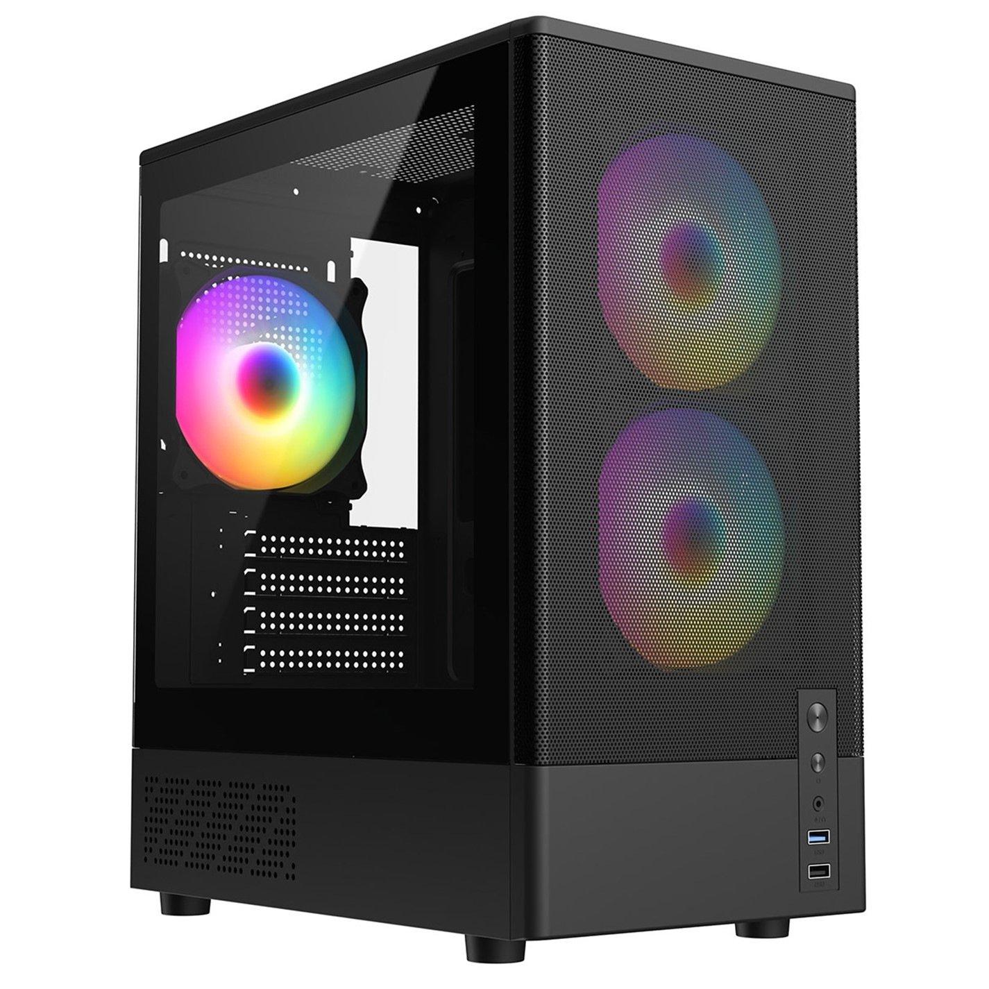 CiT | CIT F3 Black Micro-ATX Mesh PC Gaming Case | Computer Cases | FRASERS