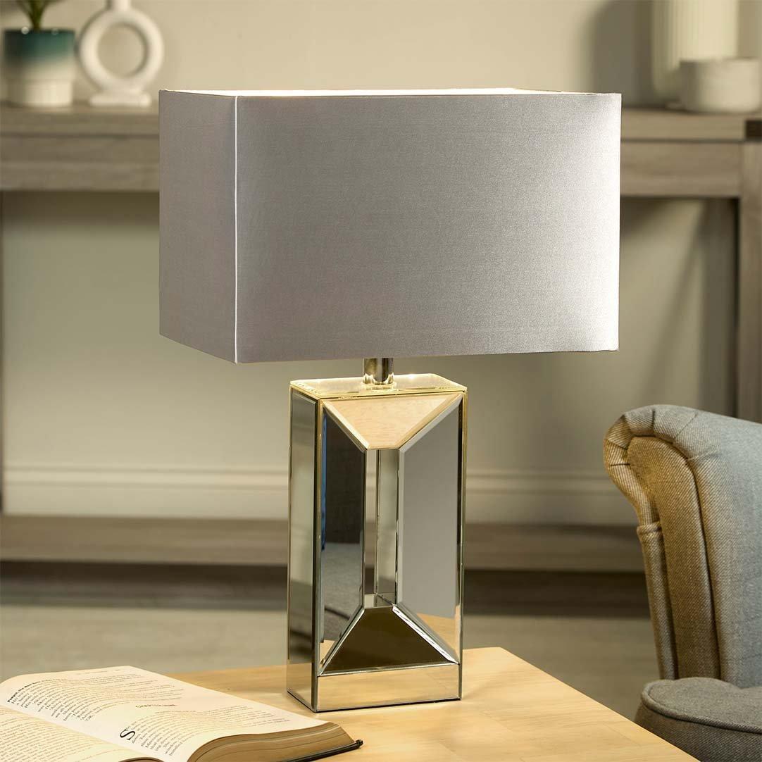 Lighting Collection Chrome Mirrored Table Lamp | FRASERS