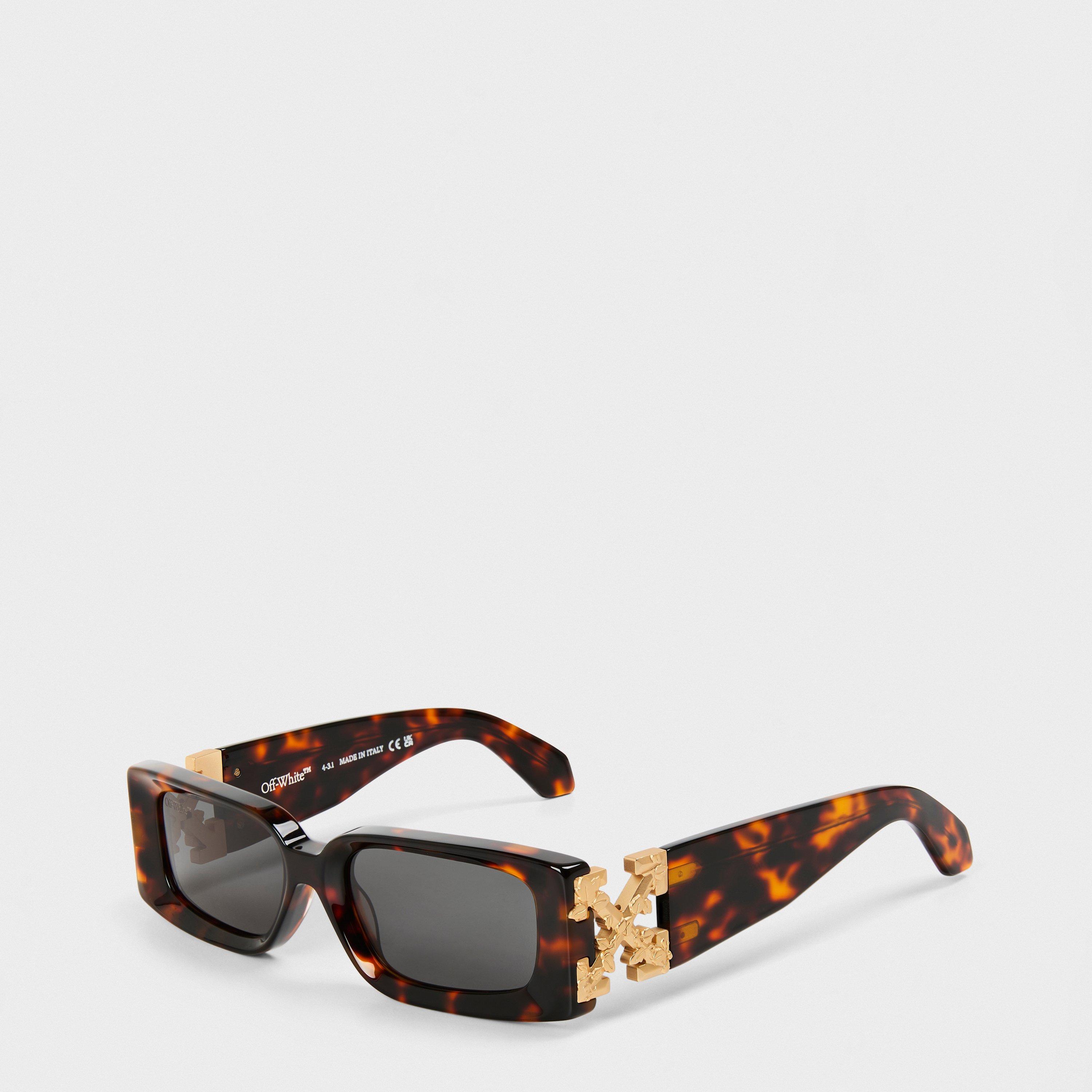 Off White | Women's Roma Acetate Full Rim Rectangle Sunglasses ...