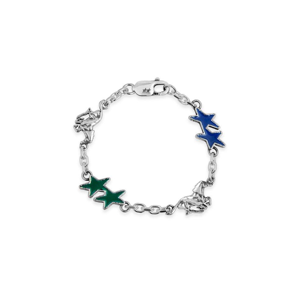 TWOJEYS | Men's Icon Star Horse Layered Chain Bracelet | Chain ...