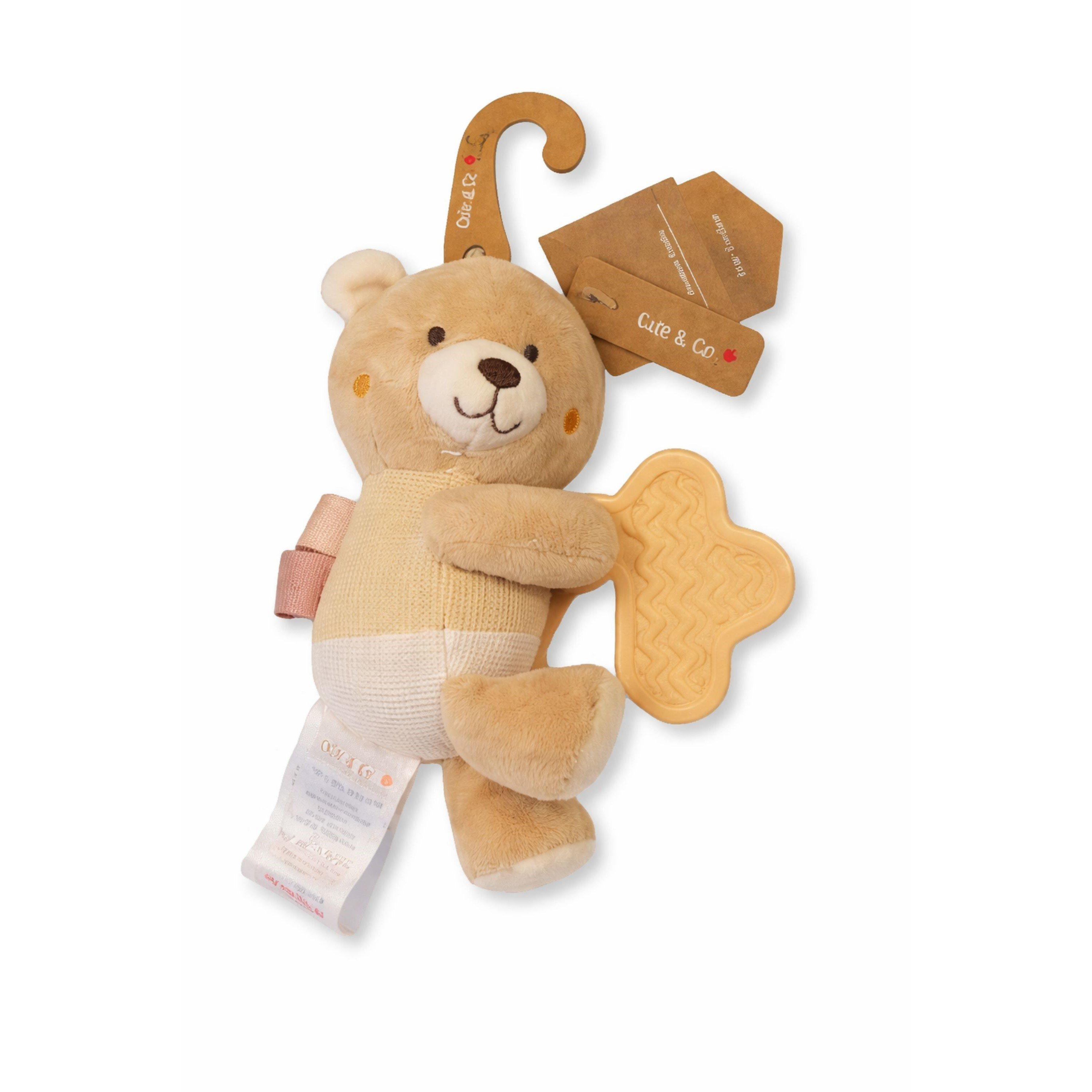 Cute and Co & Co Baby Bear Soft Toy with Large Teether | FRASERS