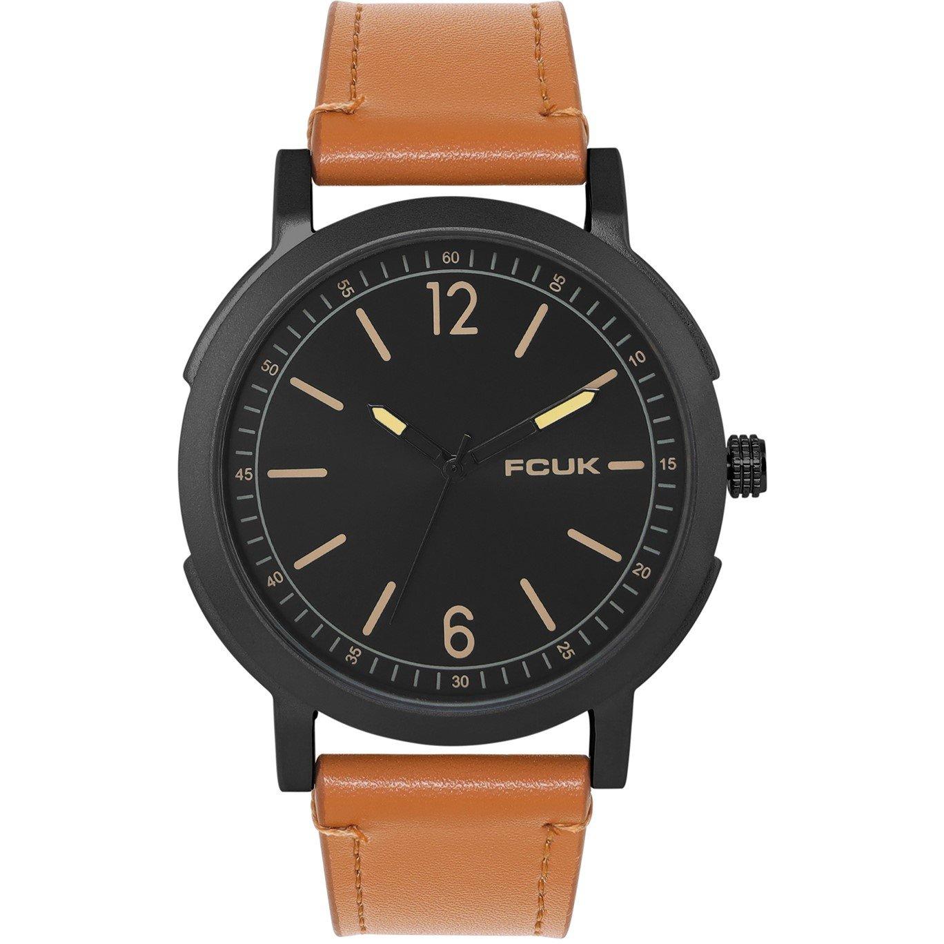 FCUK Black Dial Analog Watch For Men | USC