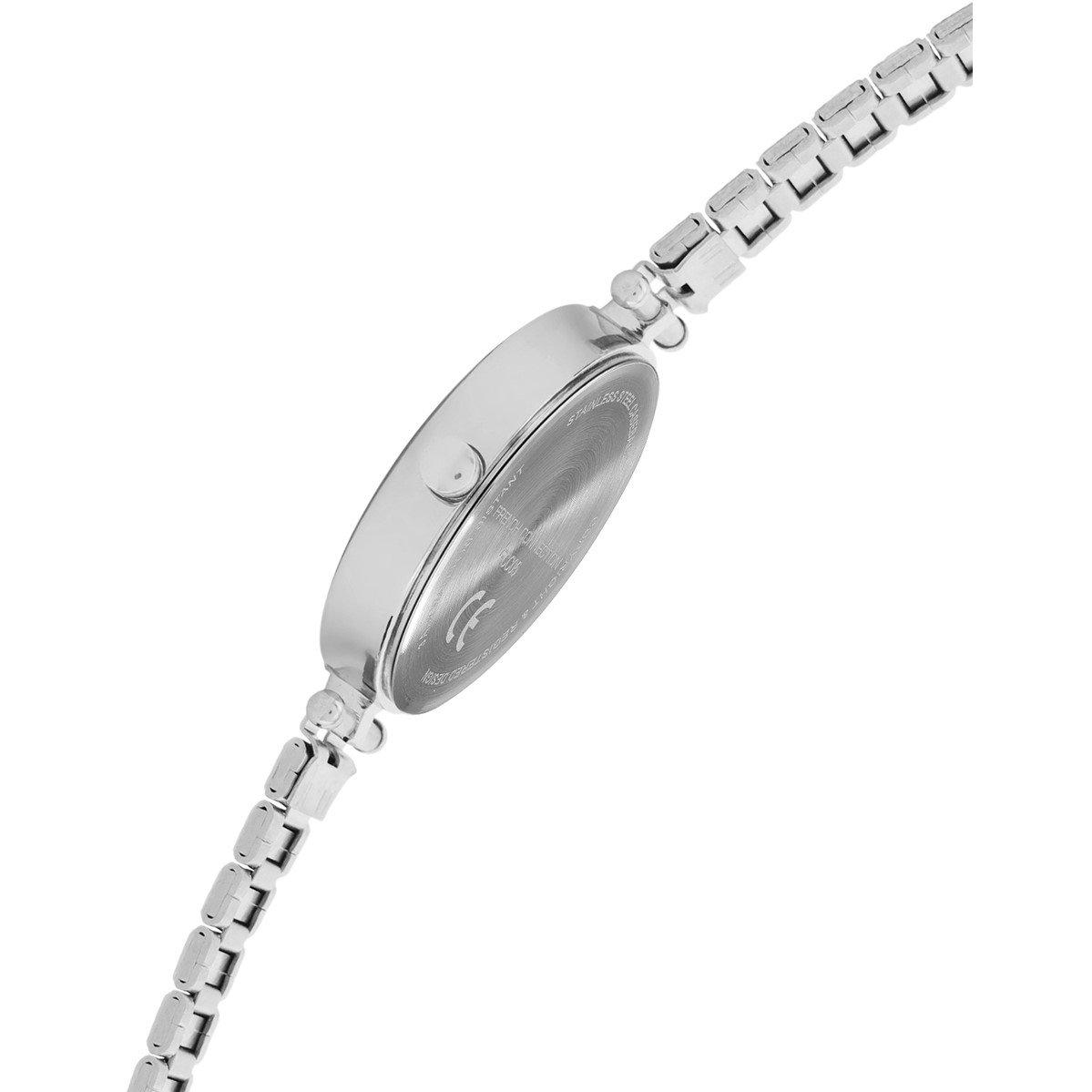 French Connection Silver Case Round Shape Silver Strap Quartz Watch | USC