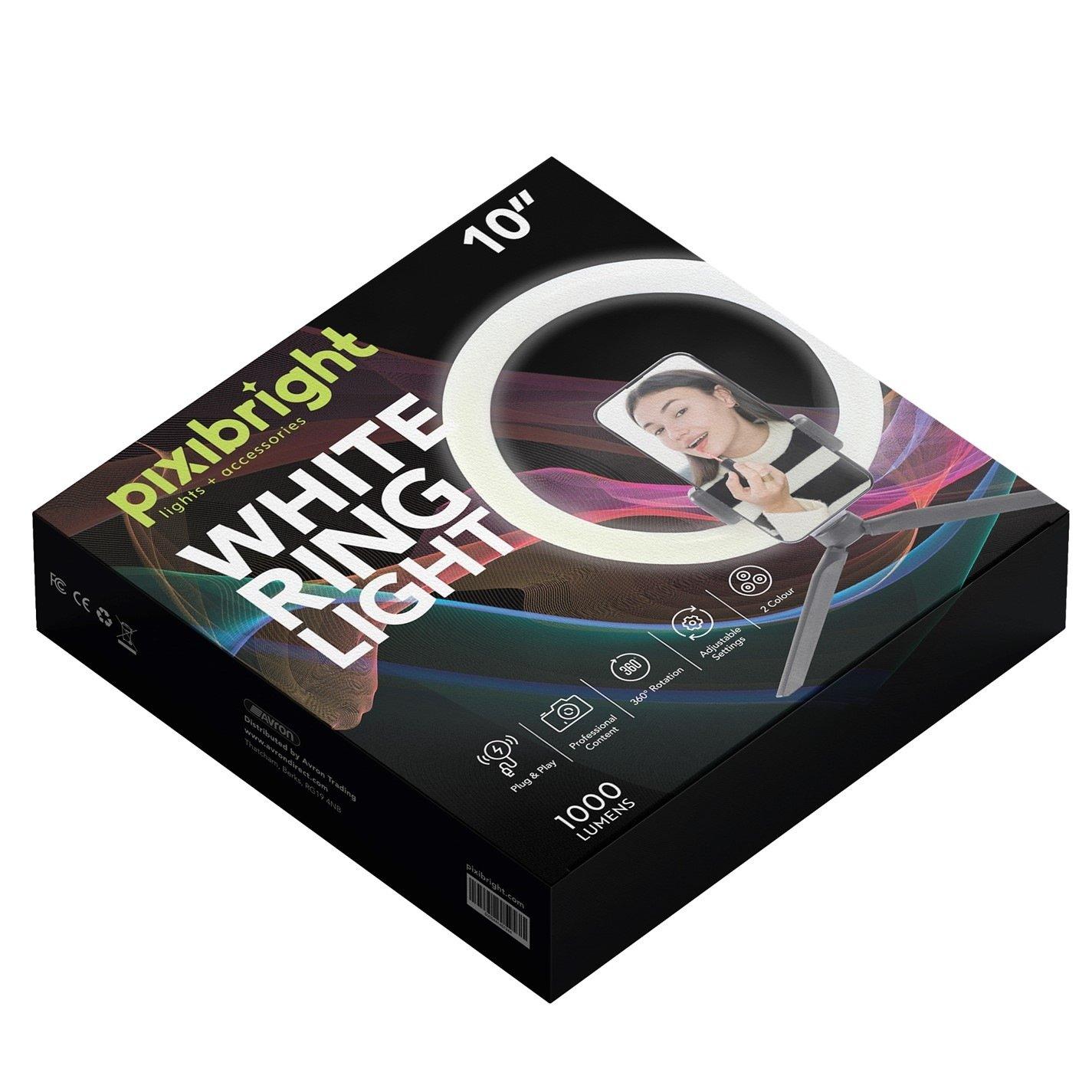 Pixibright White Ring Light Selfie Sticks | FRASERS