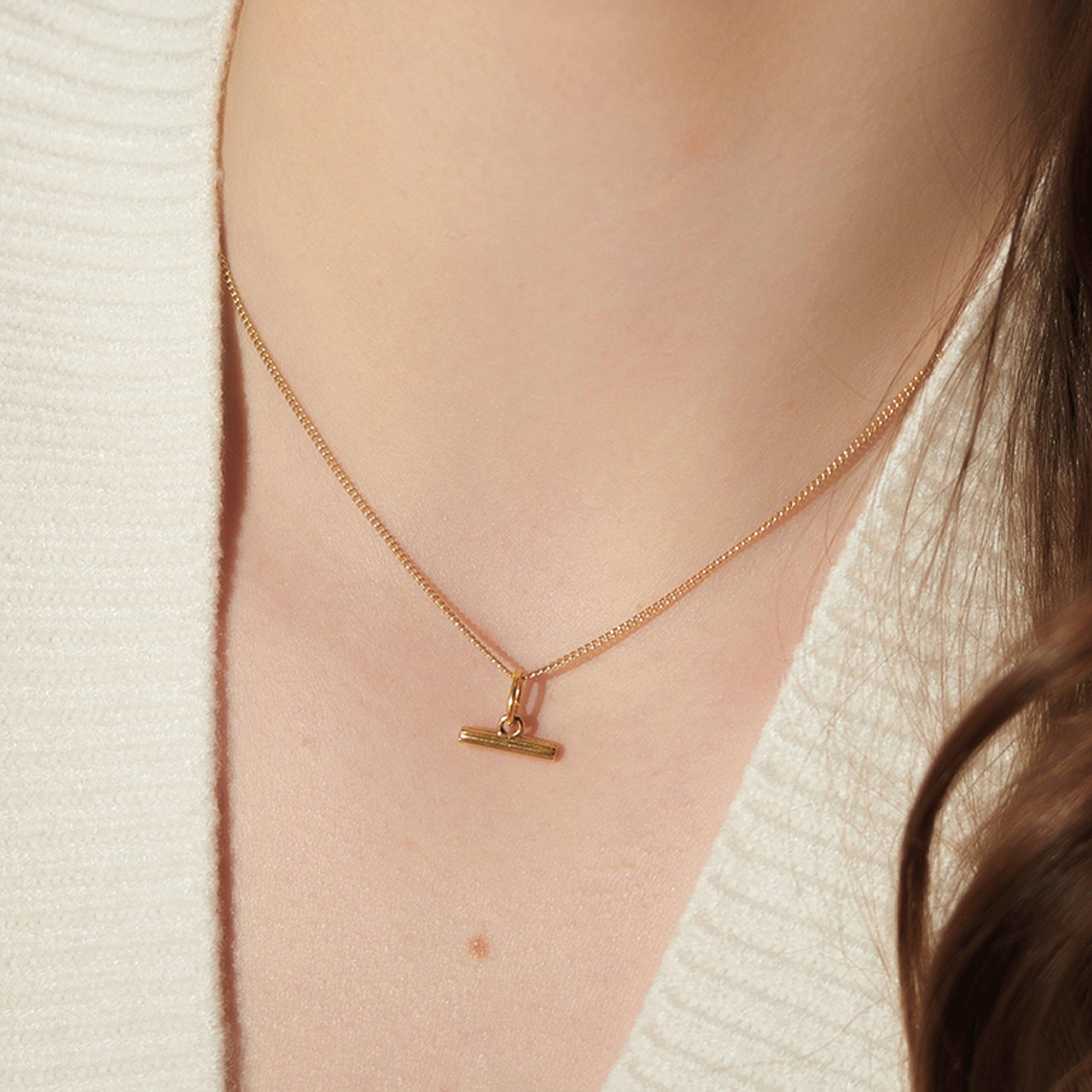 Rachel Jackson London Womens Mini TBar NL Pendant Necklace | FRASERS