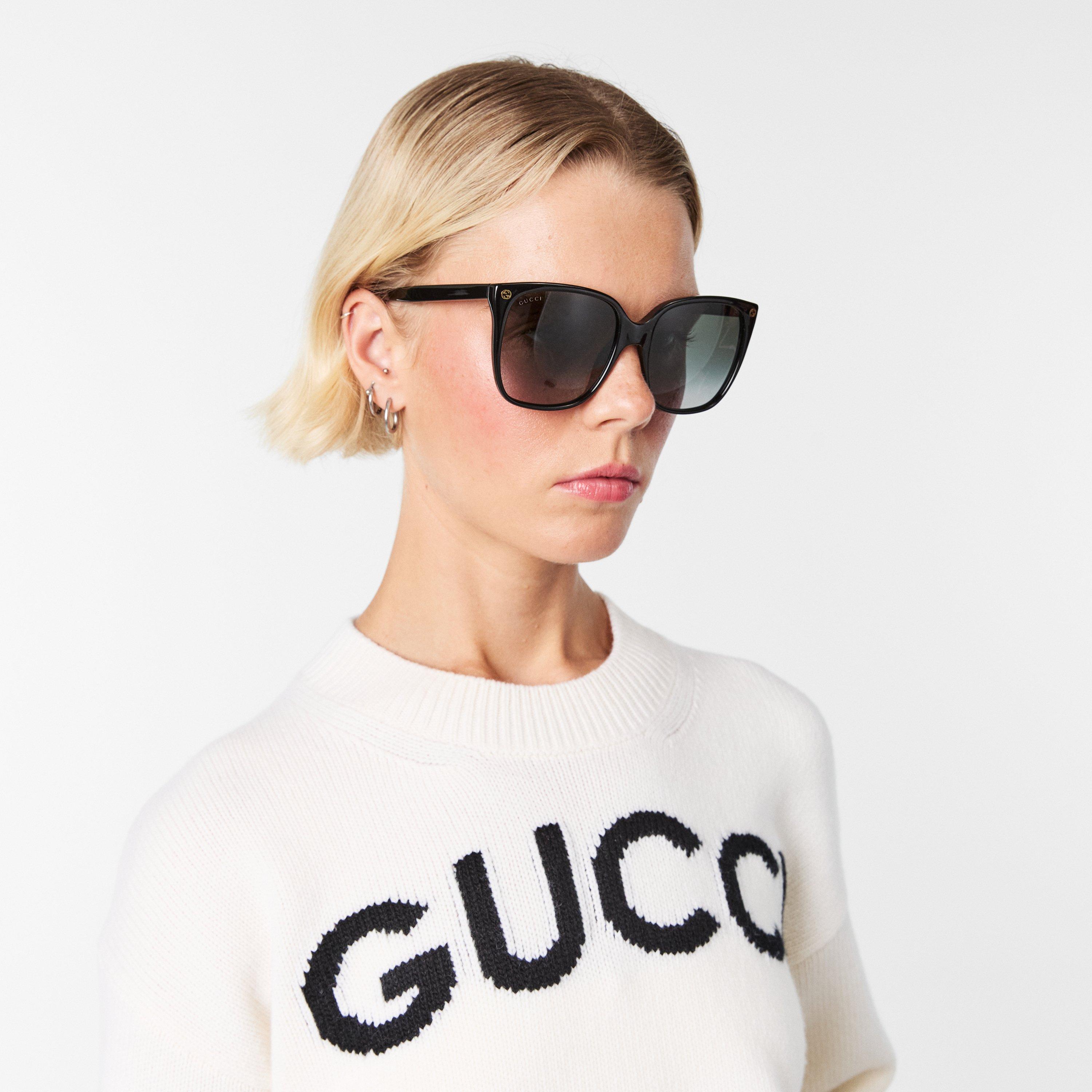 Gucci Sunglasses | Women's Interlocking G Acetate Square Sunglasses ...