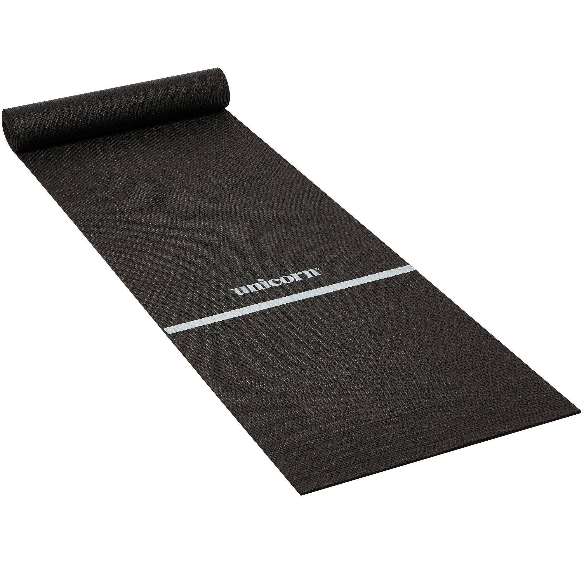 Unicorn Darts Non-Slip Black Darts Mat with White Oche Line | Sports Direct