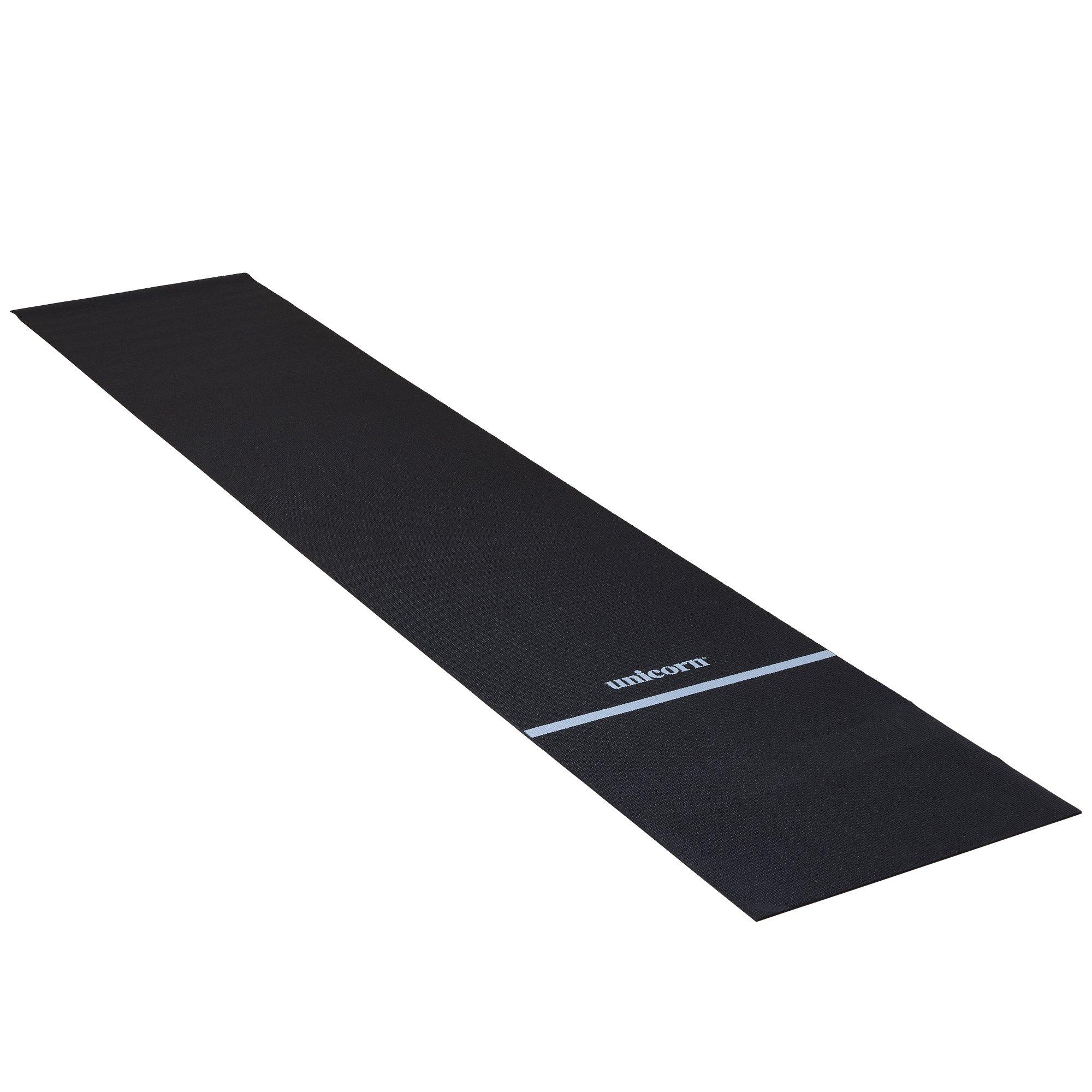 Unicorn Darts Non-Slip Black Darts Mat with White Oche Line | Sports Direct