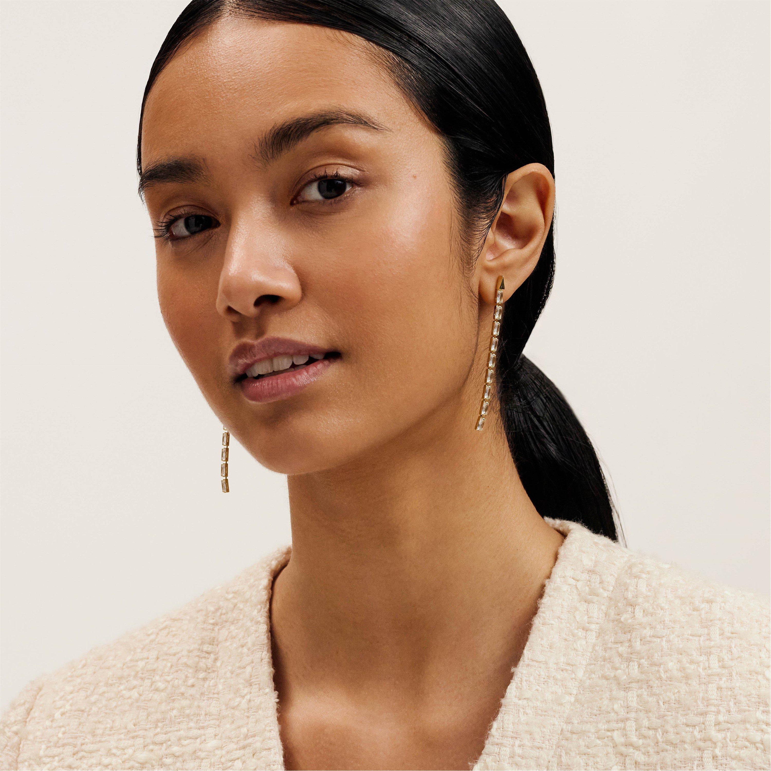 Ted Baker Jewellery | Isalie Crystal Baguette Drop Earrings | Drop ...