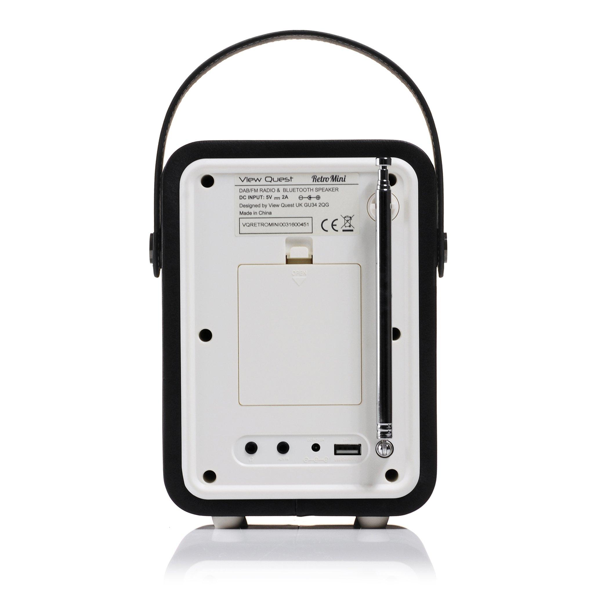 View Quest | Retro Mini DAB Radio Black | Radios | FRASERS