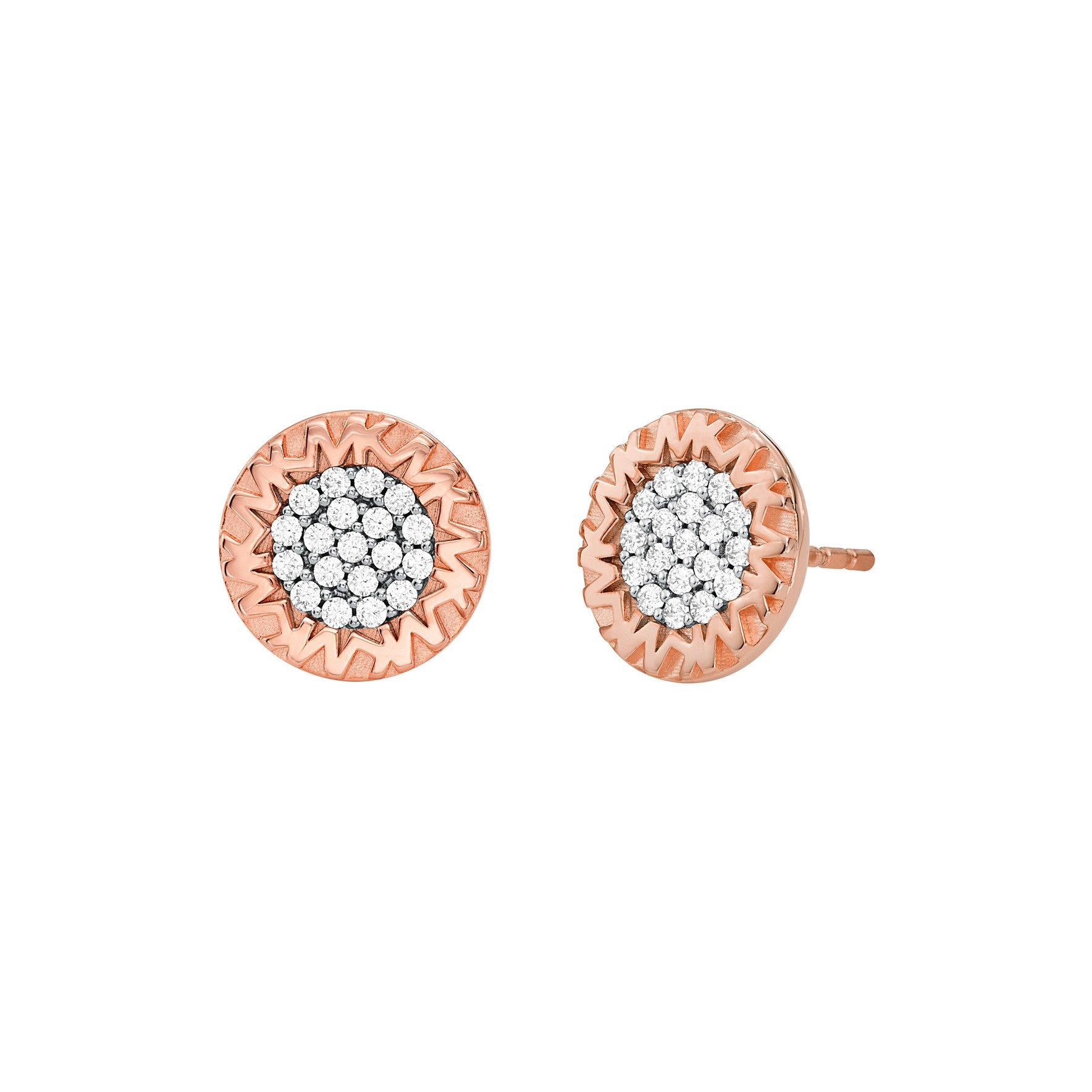 Michael Kors Jewellery Two Tone Sterling Silver Pave Stud Earrings ...