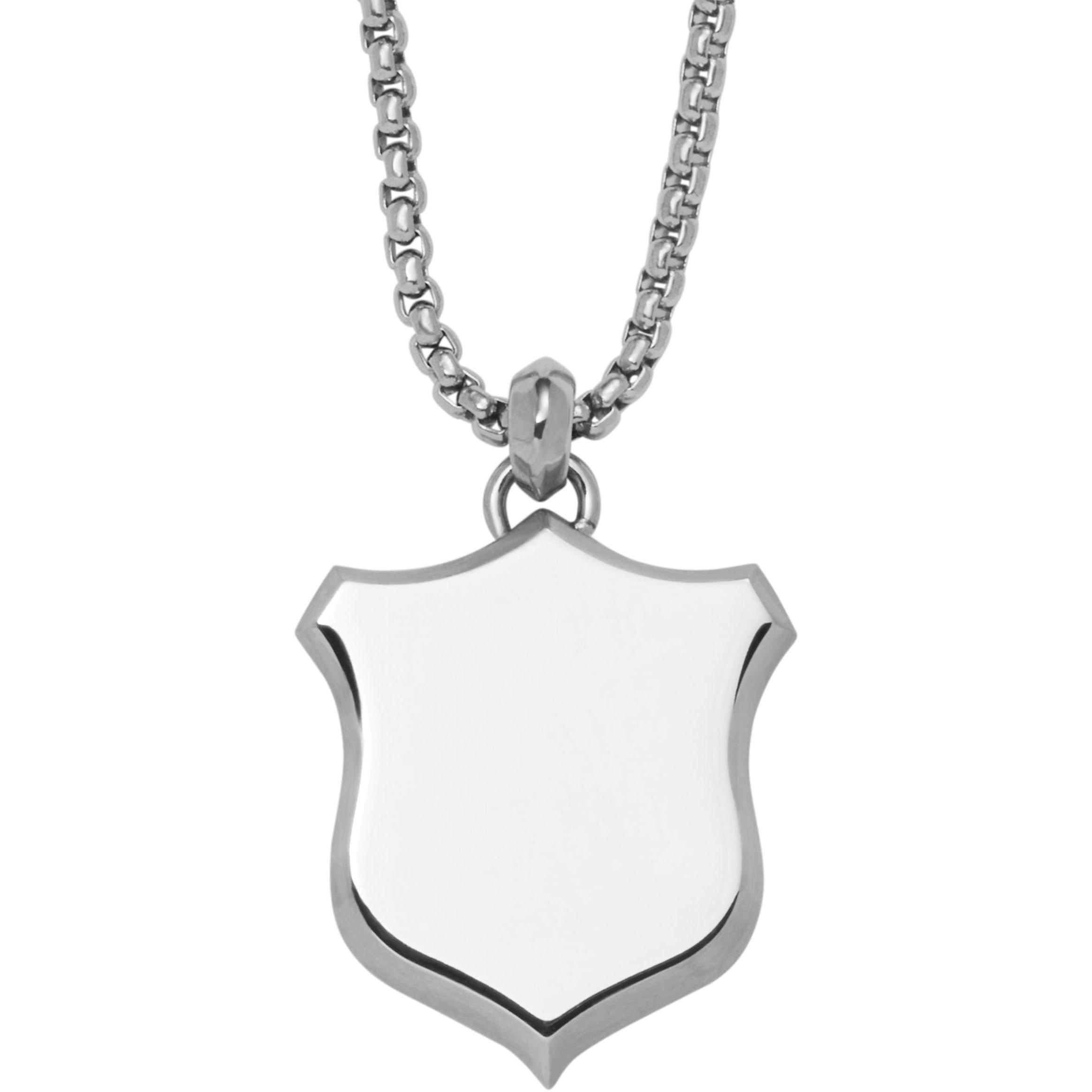 Fossil | Heritage Shield Stainless Steel Necklace | Unclassified ...