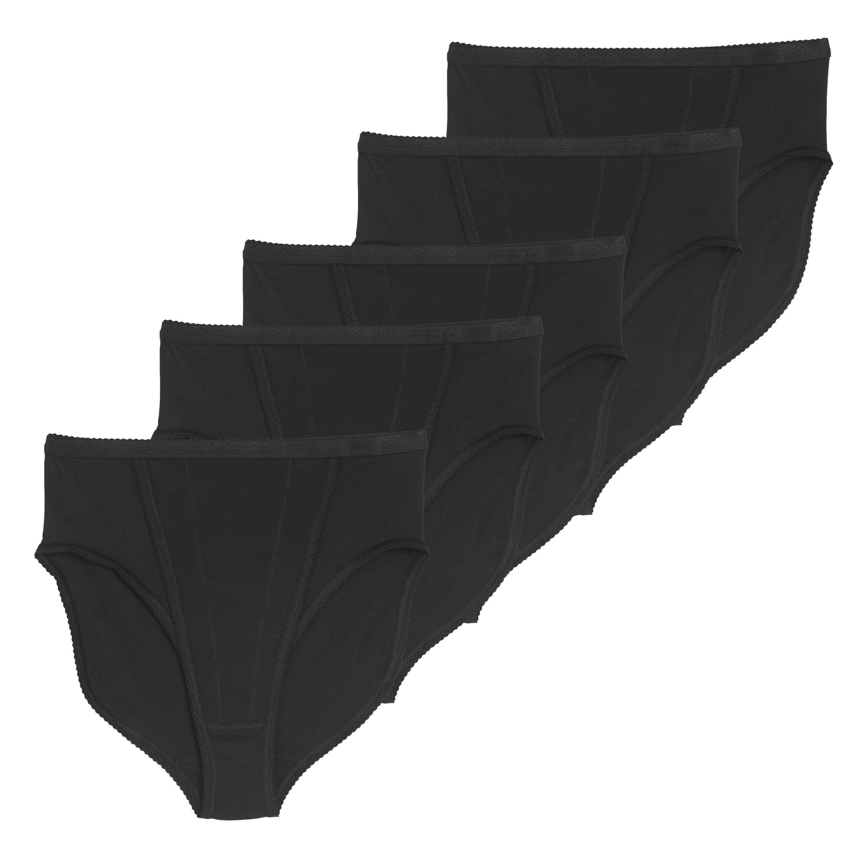 Be You 5 Pack High Leg Control Briefs BLACK | Sports Direct