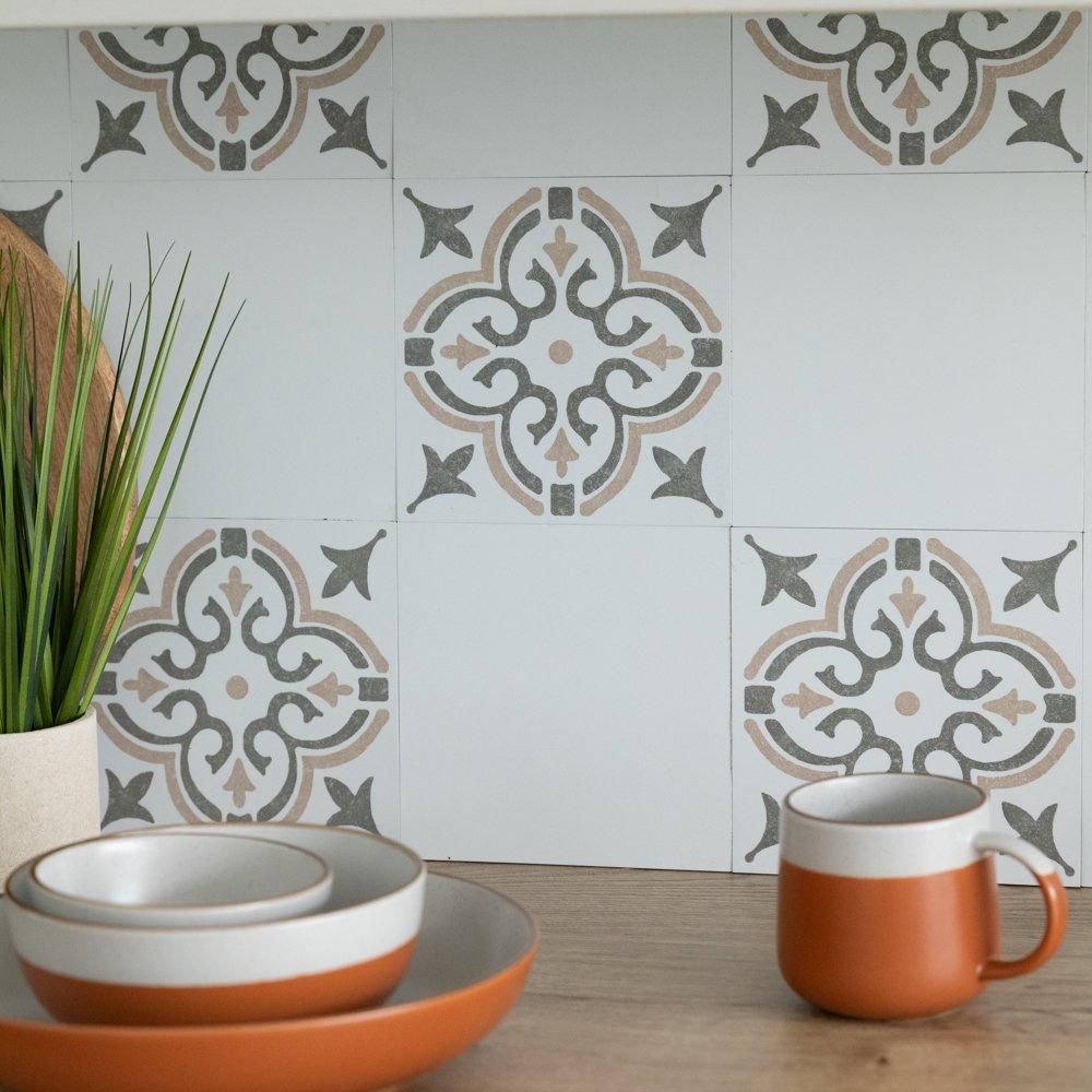 D C Fix Self Adhesive Vinyl Wall Tiles Jamila Natural | FRASERS