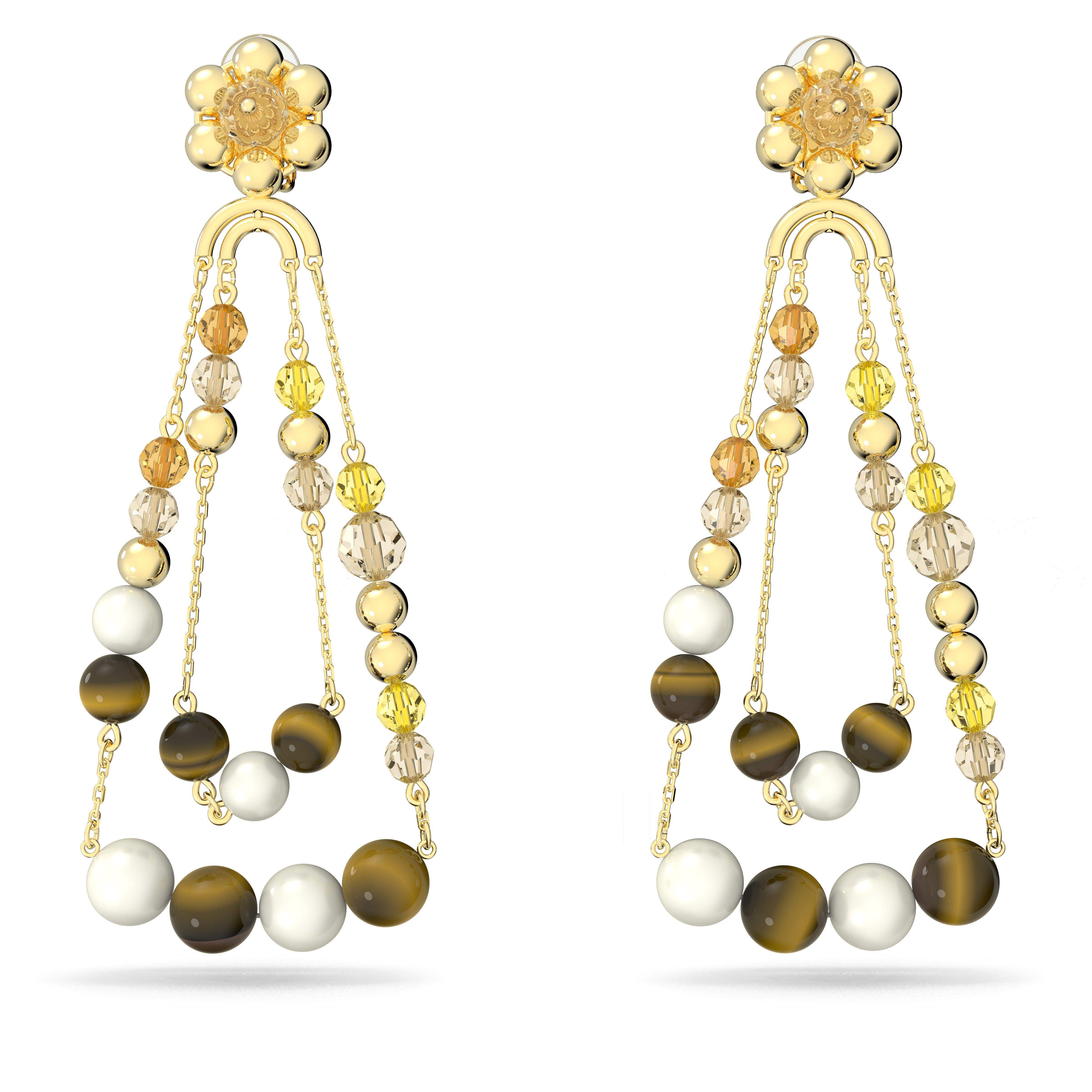 Swarovski Somnia drop earrings Chandelier Extra long Multicolored Gold tone plated Tropfenohrringe Sports Direct