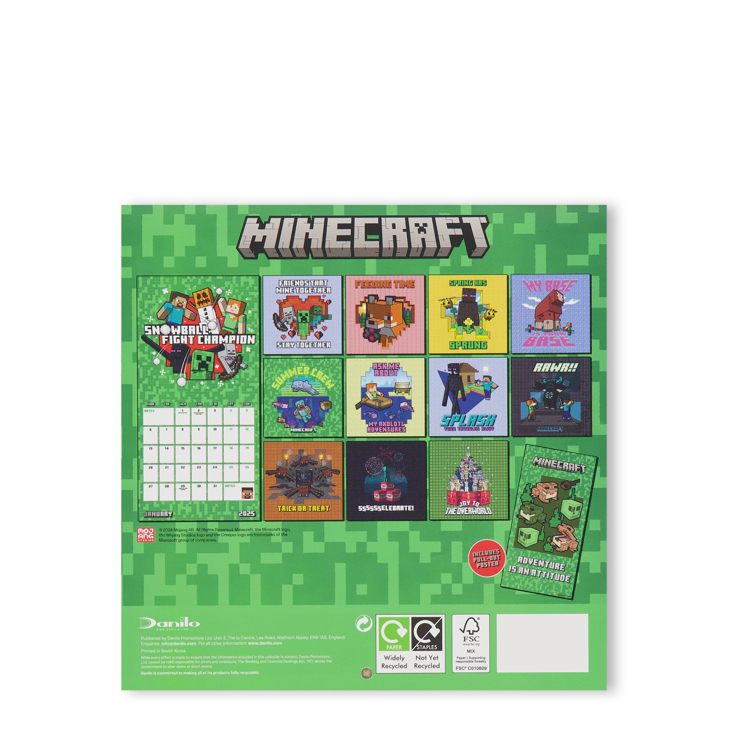 Minecraft | Mini Calendar | Calendars | Sports Direct