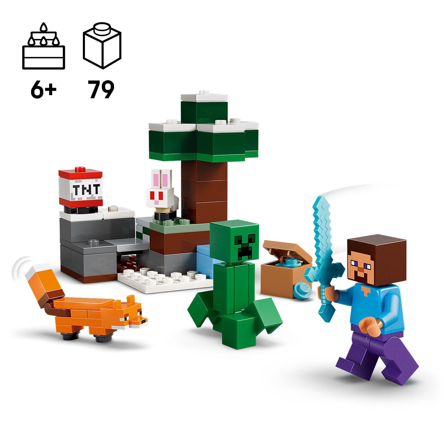LEGO | Minecraft Steve’s Taiga Adventure Toy for Kids 21583 | Lego ...