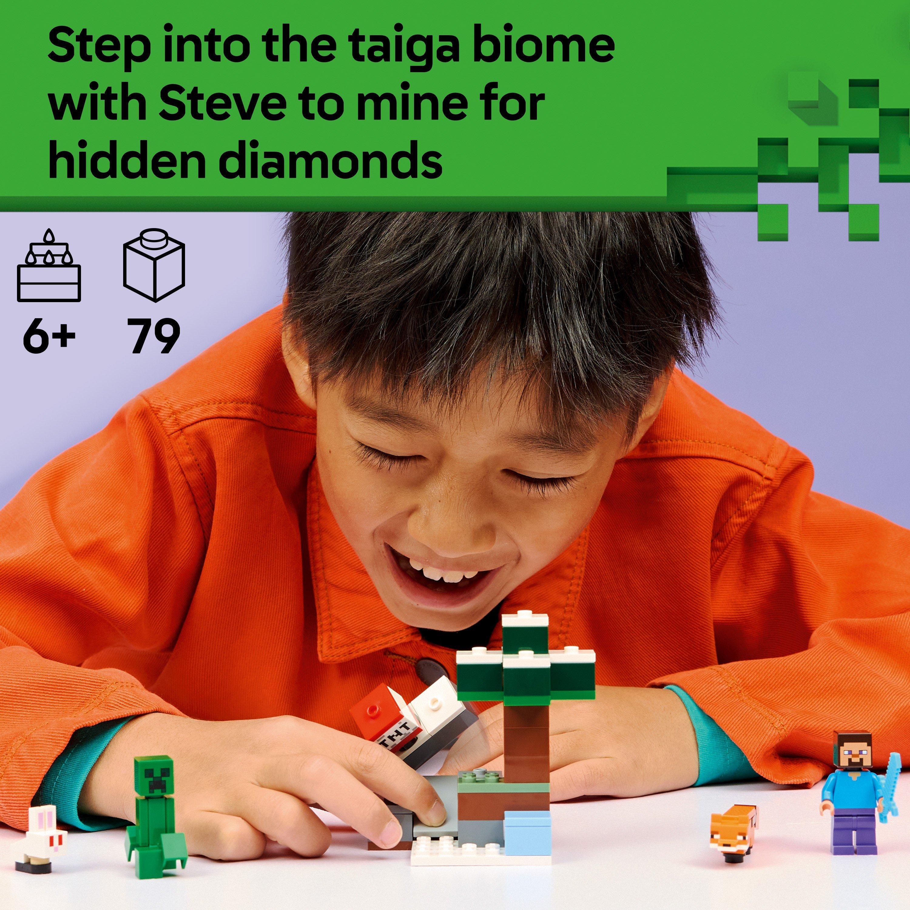 LEGO Minecraft Steve’s Taiga Adventure Toy for Kids 21583 | Sports Direct