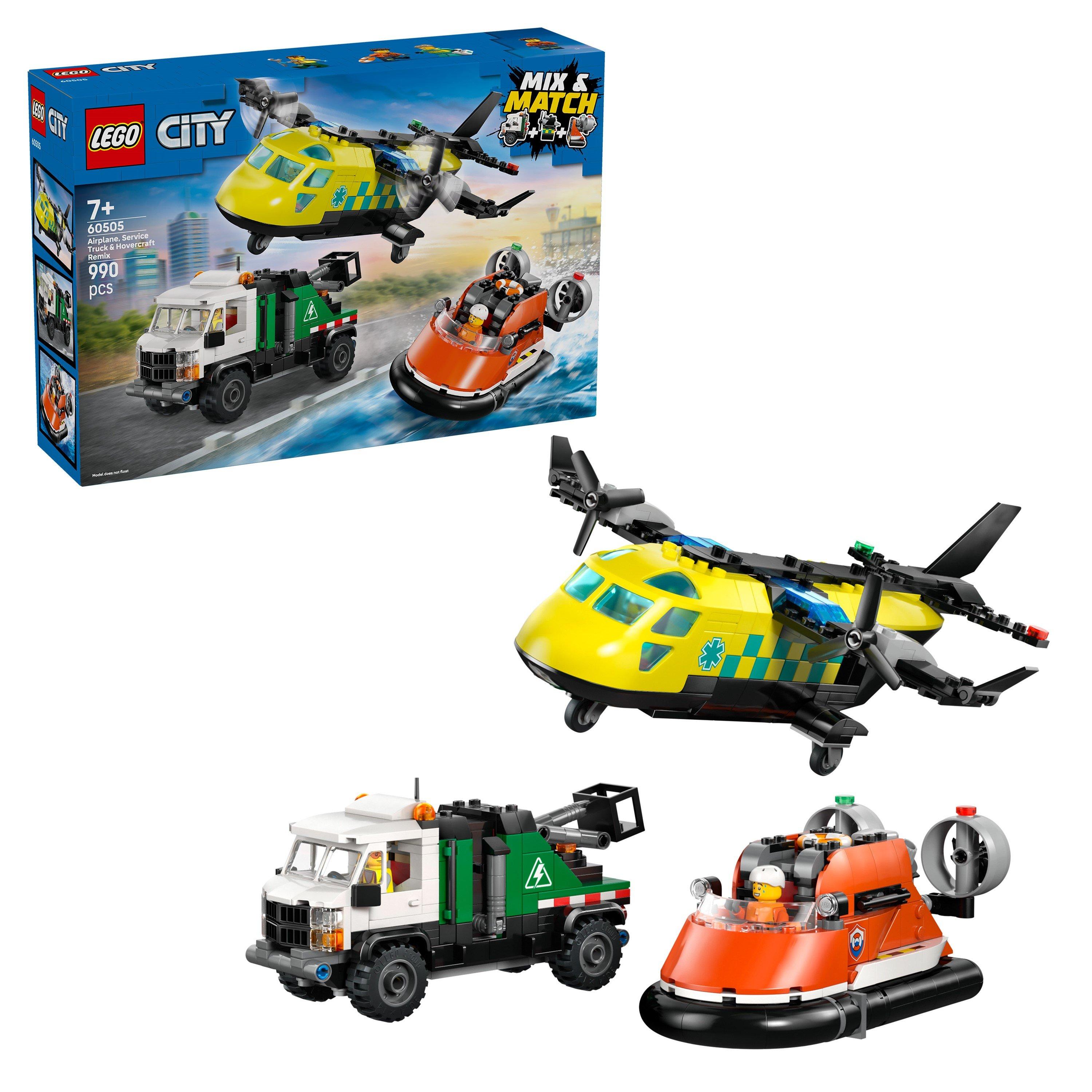 LEGO | City Airplane Service Truck & Hovercraft Remix 60505 | Lego ...