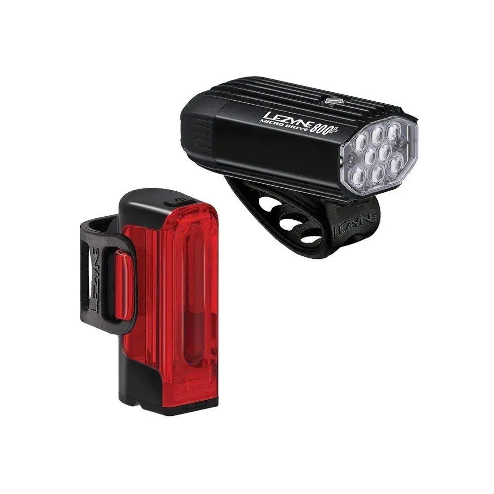 Lezyne Micro Drive 800+ Strip Drive 300+ LED Light Set | FRASERS