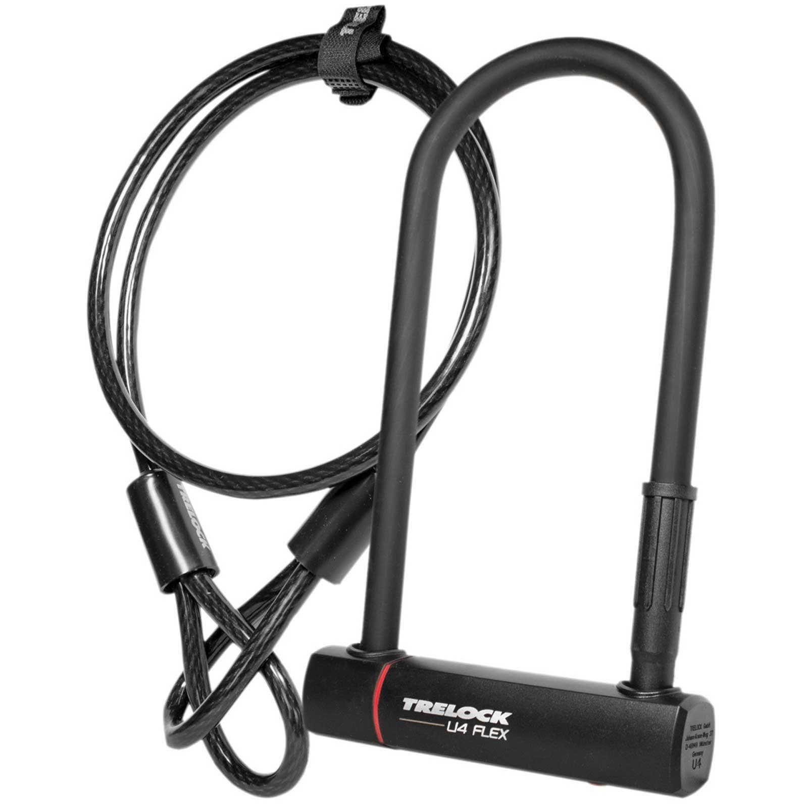 Trelock | Trelock U4 230mm Lock and Flex Cable Sold Secure Silver | U ...