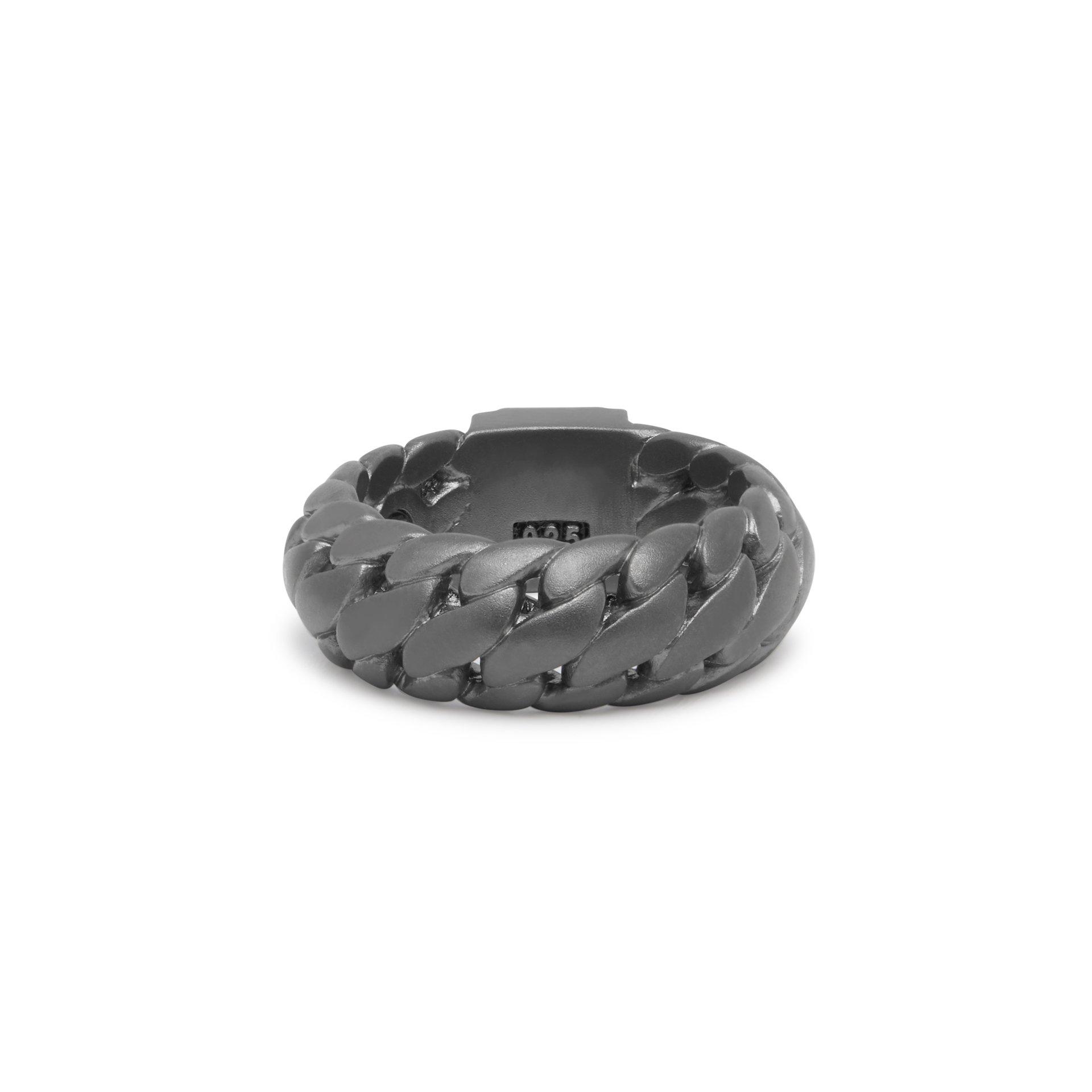Buddha To Buddha Ben Small Ring Black Rhodium Gold | Flannels