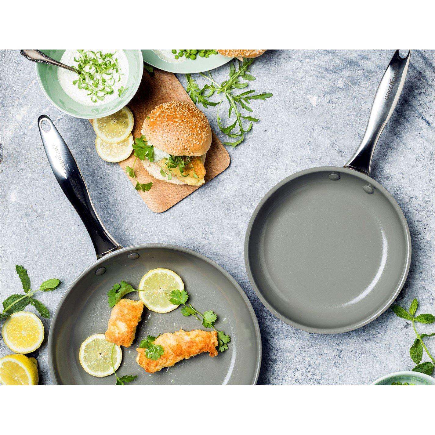 Green Chef | Unisex 's 24cm Stainless Steel Ceramic Non-Stick Induction ...