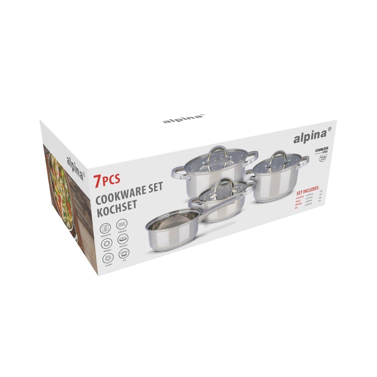 Alpina Alpina 7 Piece Cookware Set | FRASERS