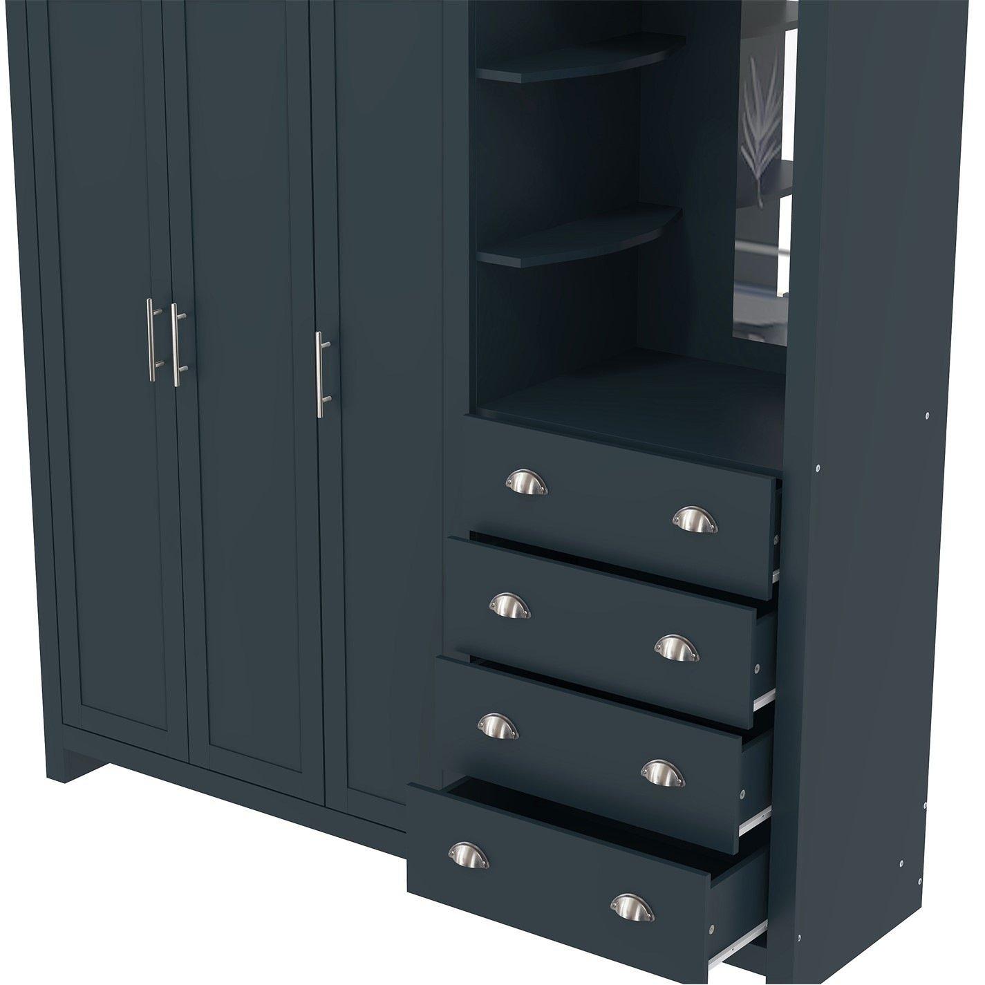 Jack Wills Lancaster 4 Drawer Wardrobe Combi Unit | FRASERS