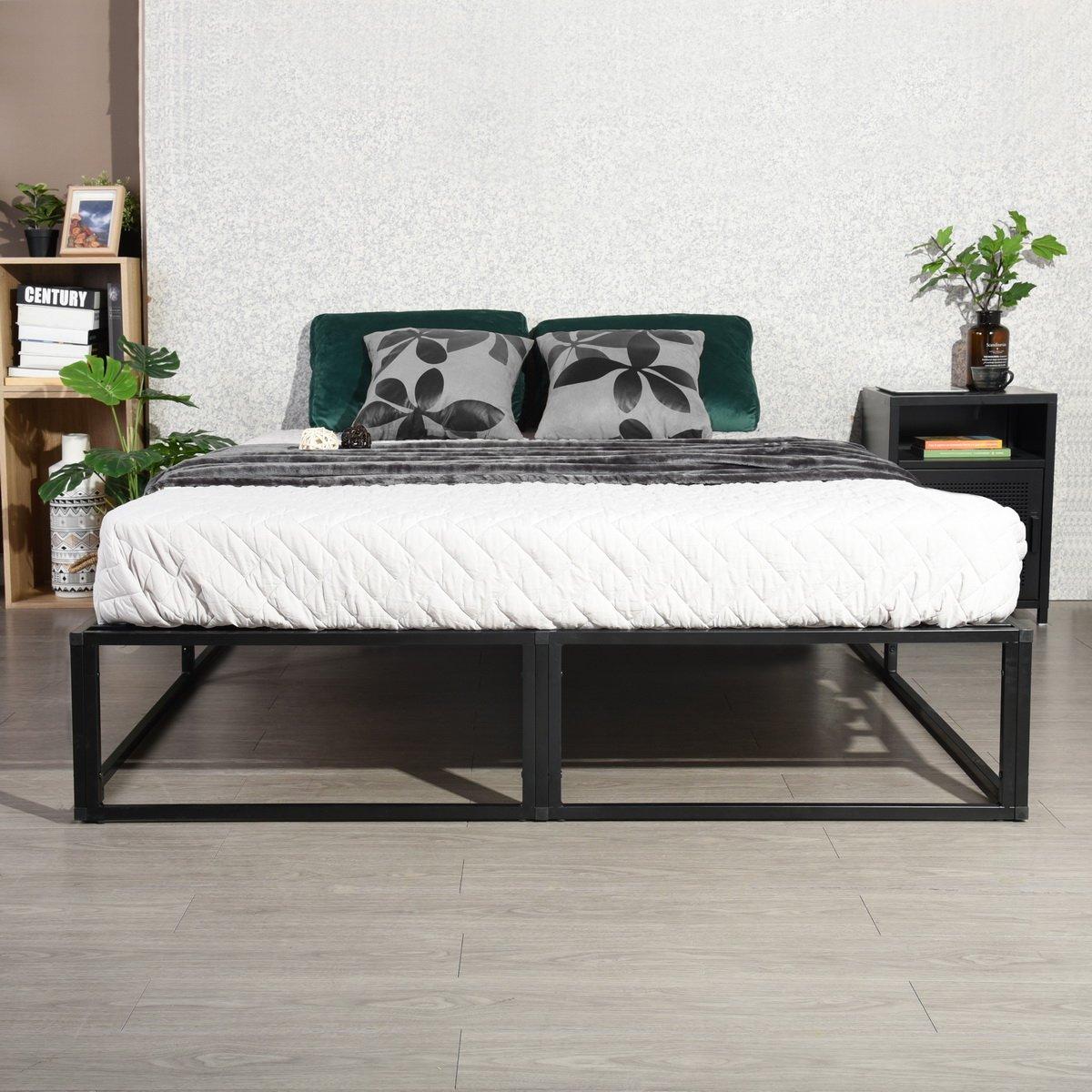 Homylin | Musel Metal Bed Frame Double size with Underbed Storage Space ...