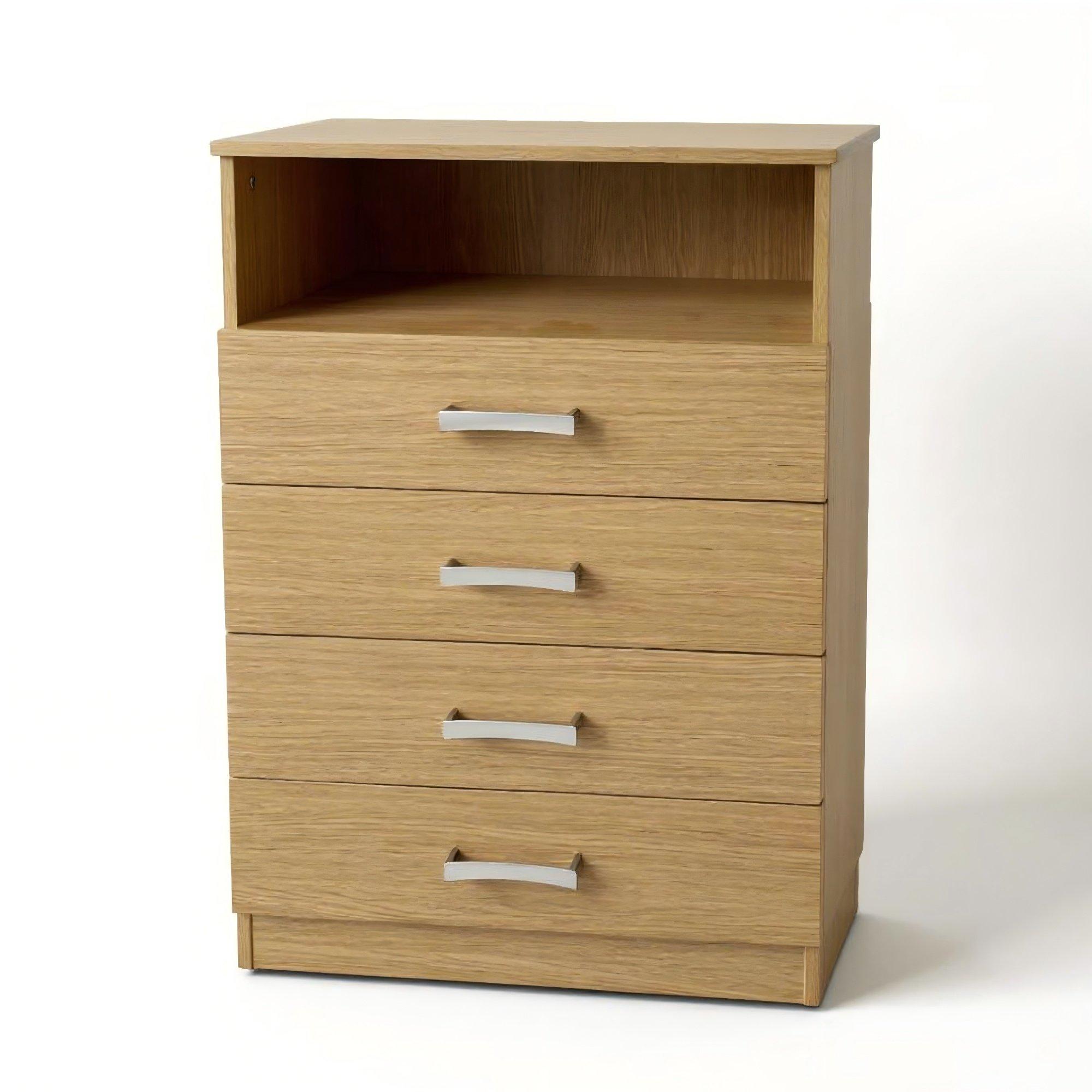 FurnitureR 4-Drawer Chest with Open Shelf | FRASERS