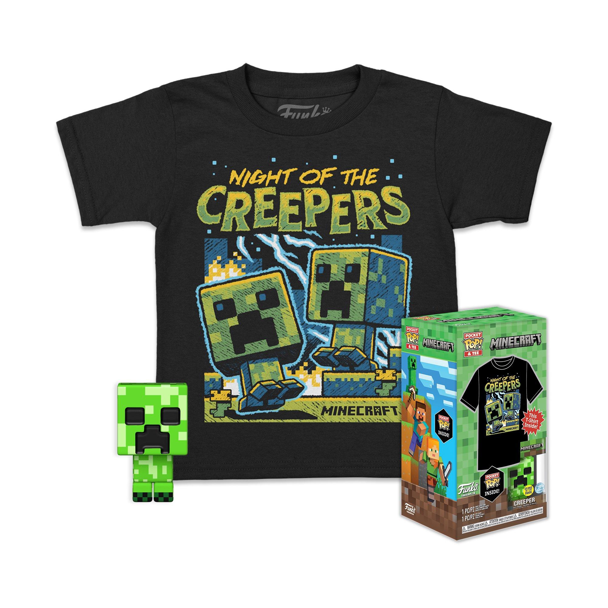 GAME | POP&Tee: Minecraft- Blue Creeper (M) | POP Vinyls | Sports Direct