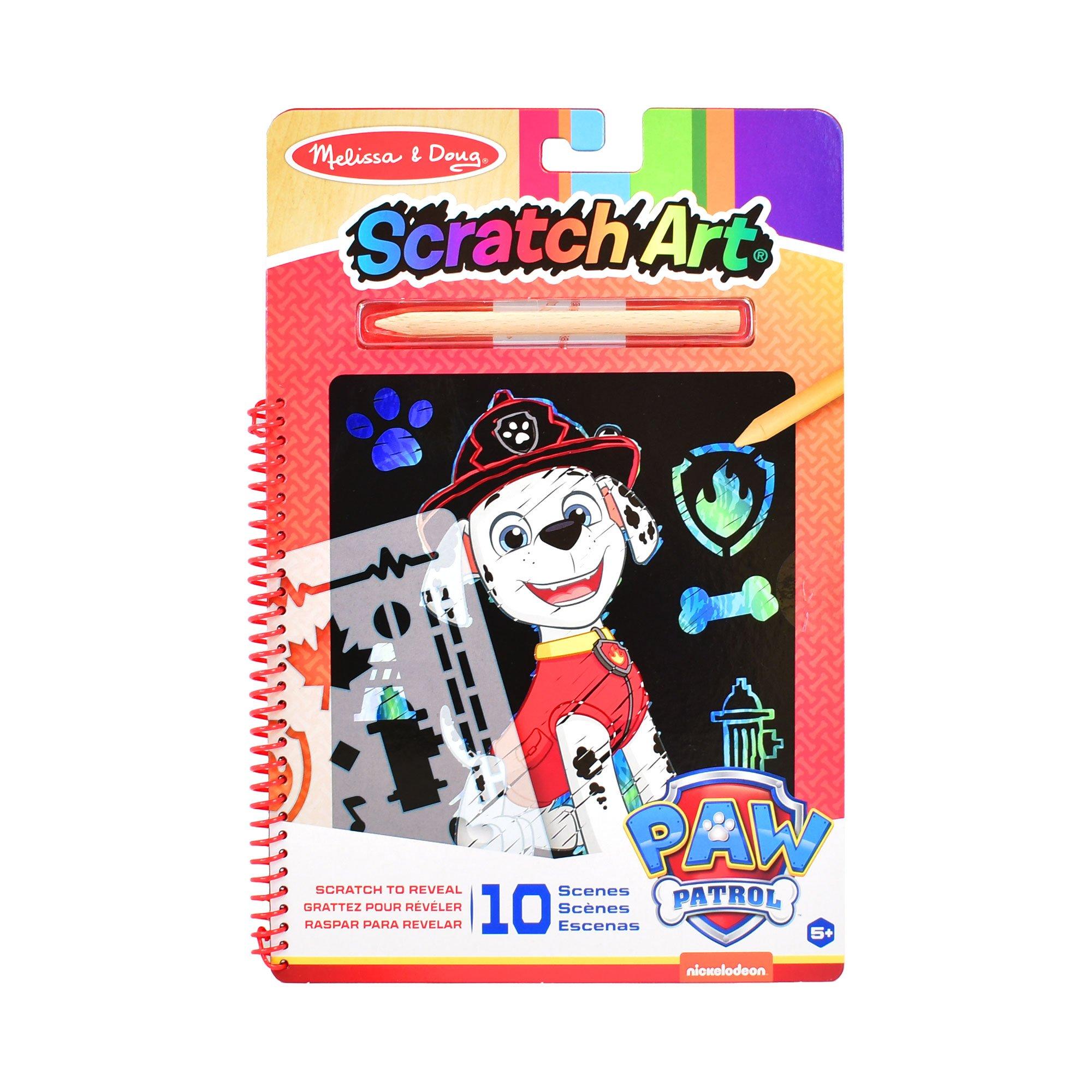 Paw Patrol | Kids' Melissa & Doug Scratch Art Pad Marshall Scribbler | Scribblers | FRASERS