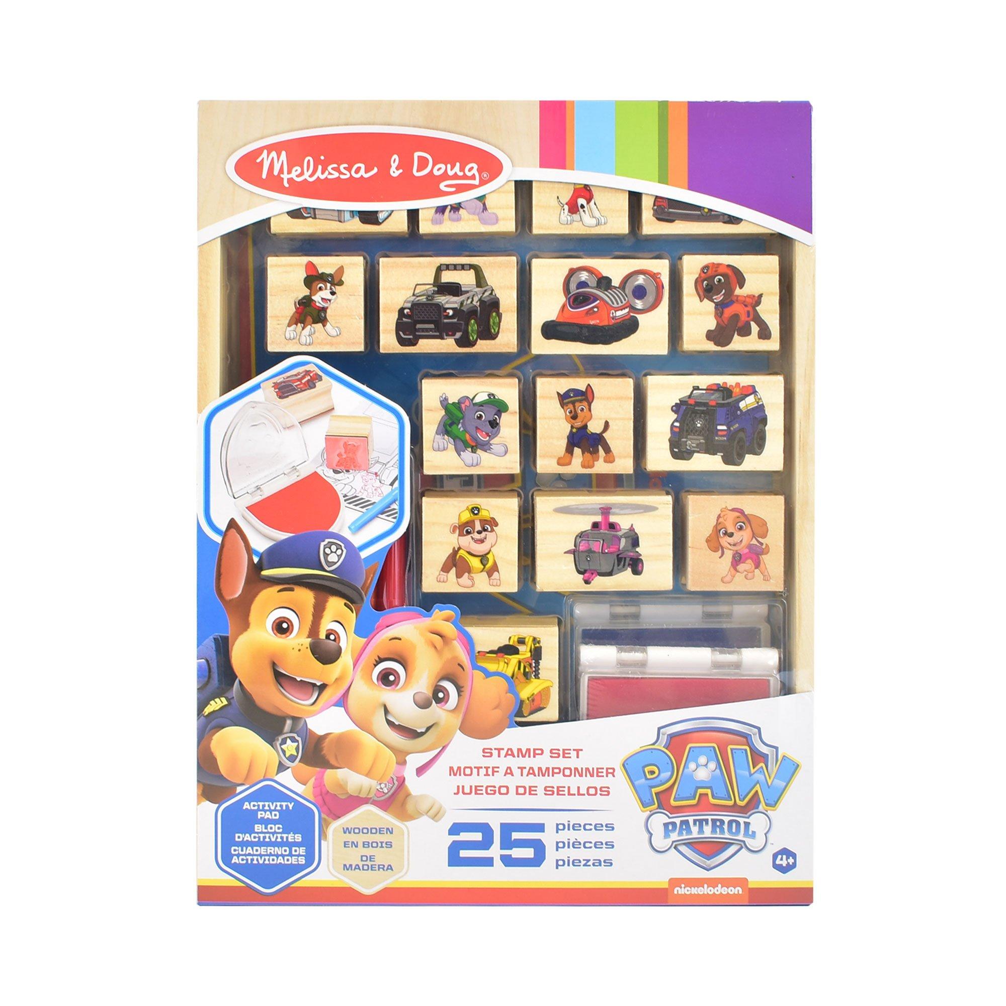 Melissa and Doug | & Doug PAW Patrol Wooden Stamp Set Activity Pad 25 ...