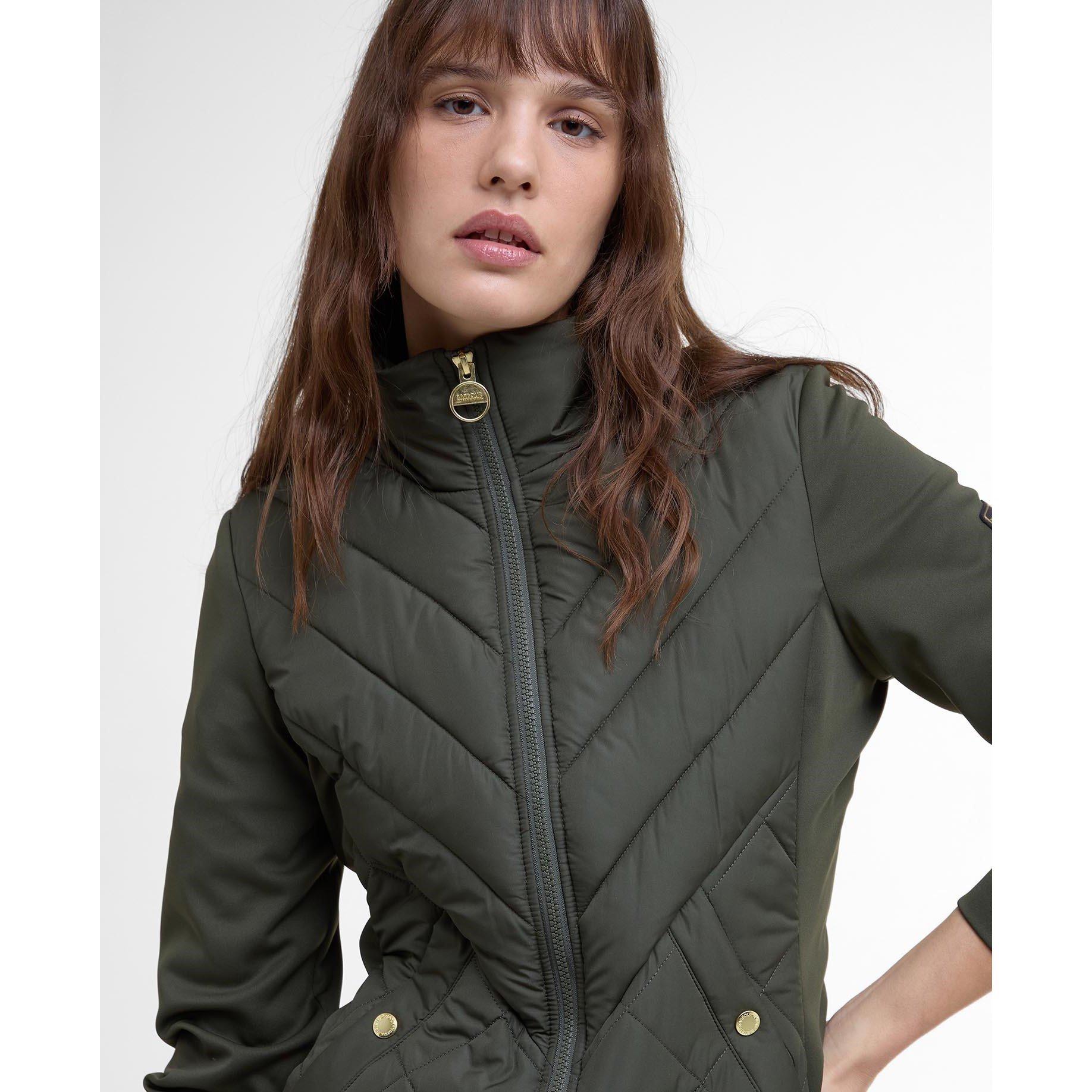 Barbour International Women's Natalia Quilted Fleece Long Sleeve Hybrid ...