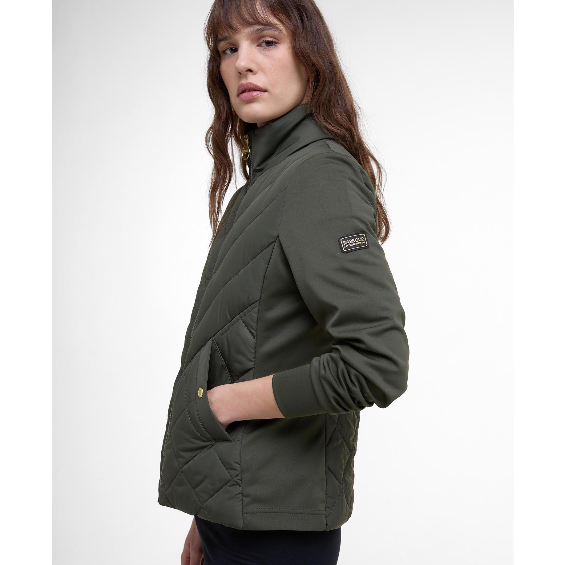 Barbour International Women's Natalia Quilted Fleece Long Sleeve Hybrid ...