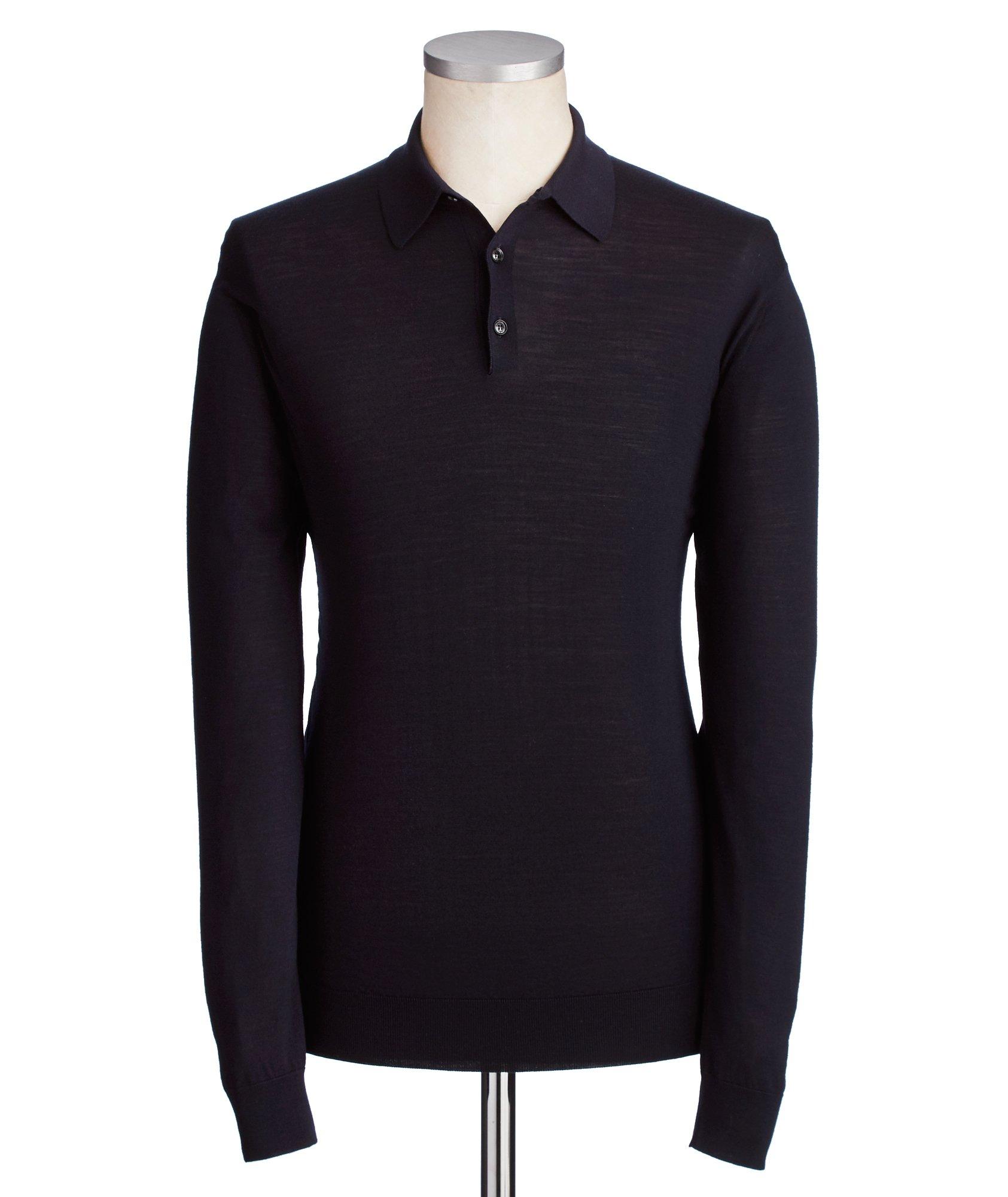 Zegna Wool Knit Polo | Polos | Harry Rosen