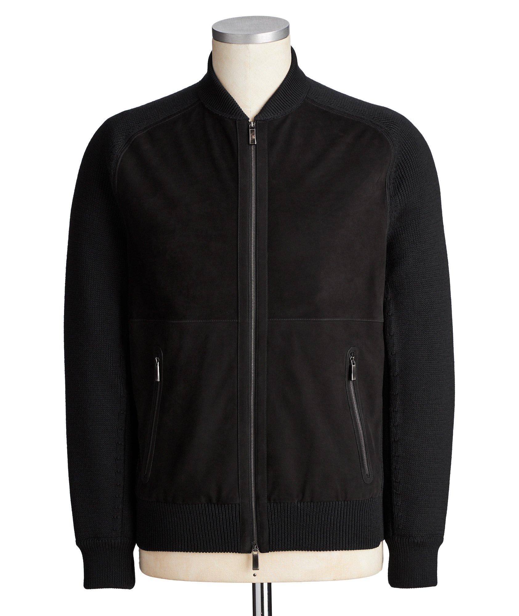 Zegna Zip-Up Suede & Wool Swacket | Sweaters & Knits | Harry Rosen