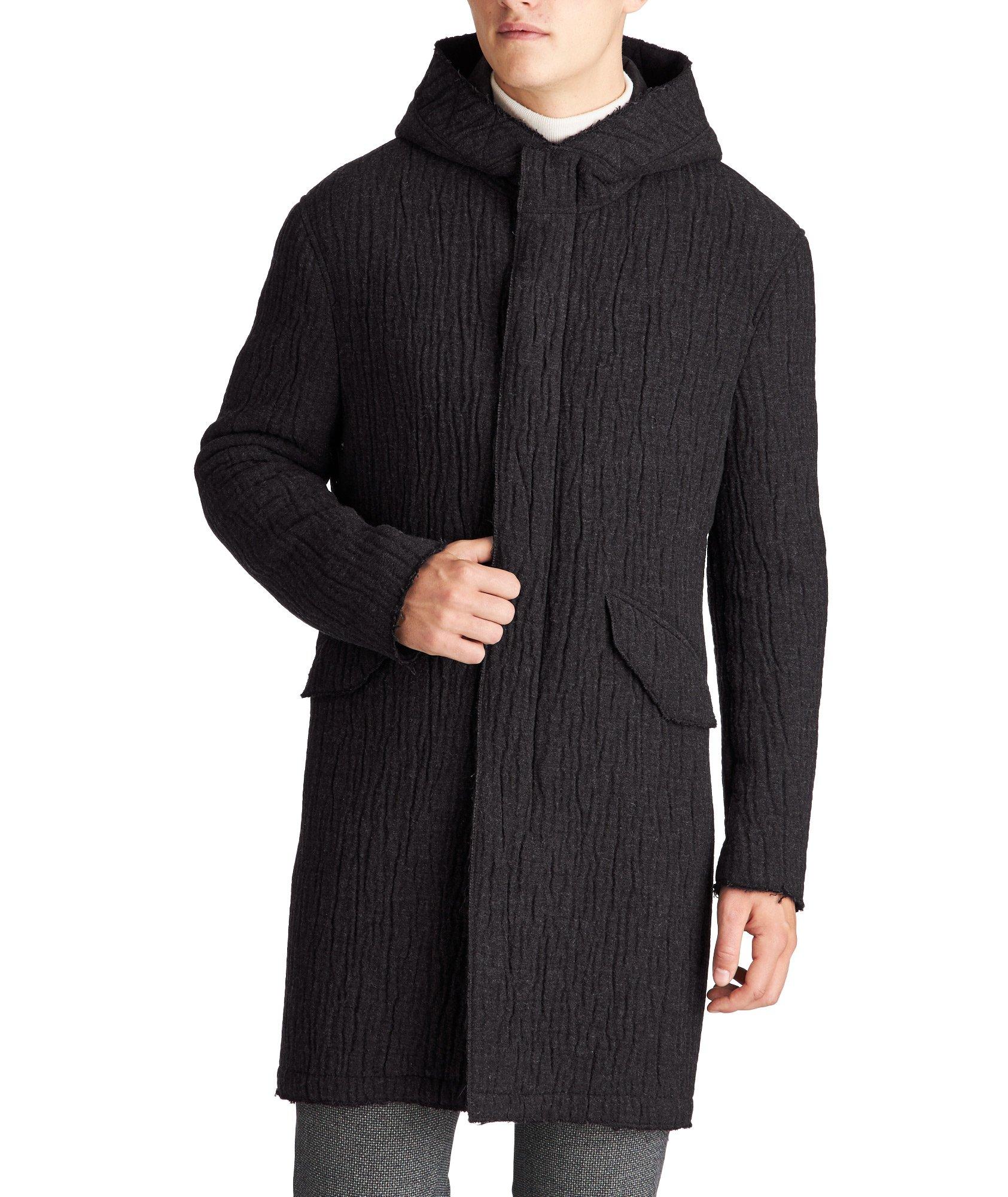 John Varvatos Wrinkled Raw-Edge Coat | Coats | Harry Rosen