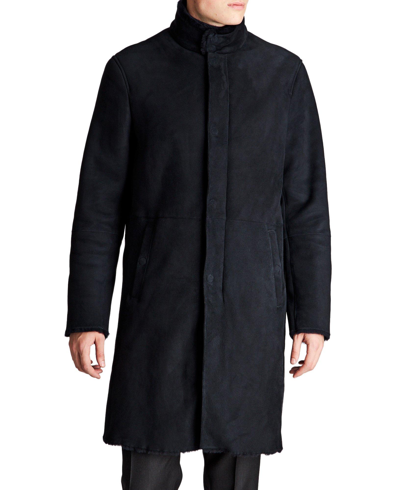 Emporio Armani Shearling Coat | Leather | Harry Rosen