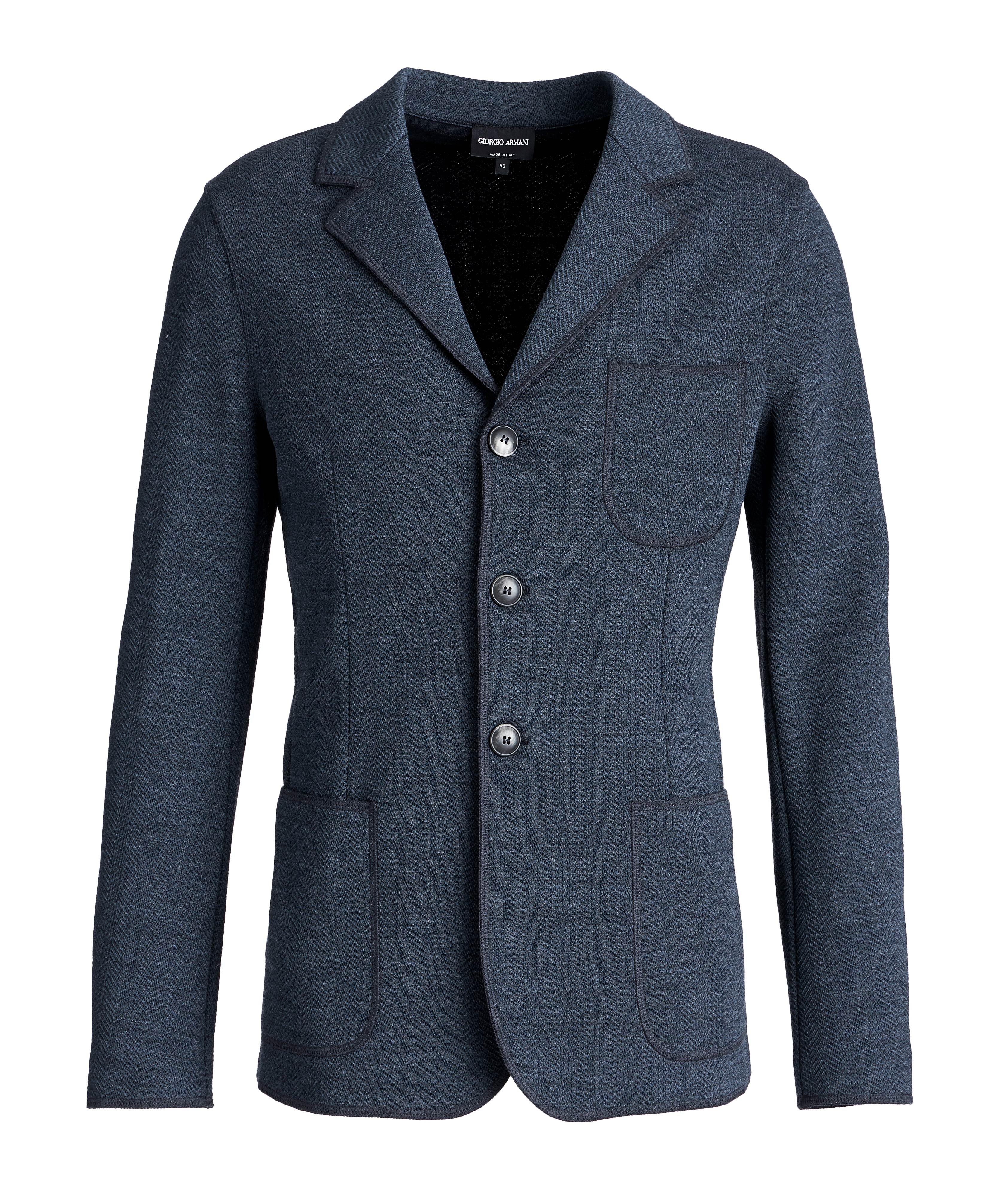 Giorgio Armani Unstructured Wool-Knit Sports Jacket | Sweaters & Knits ...