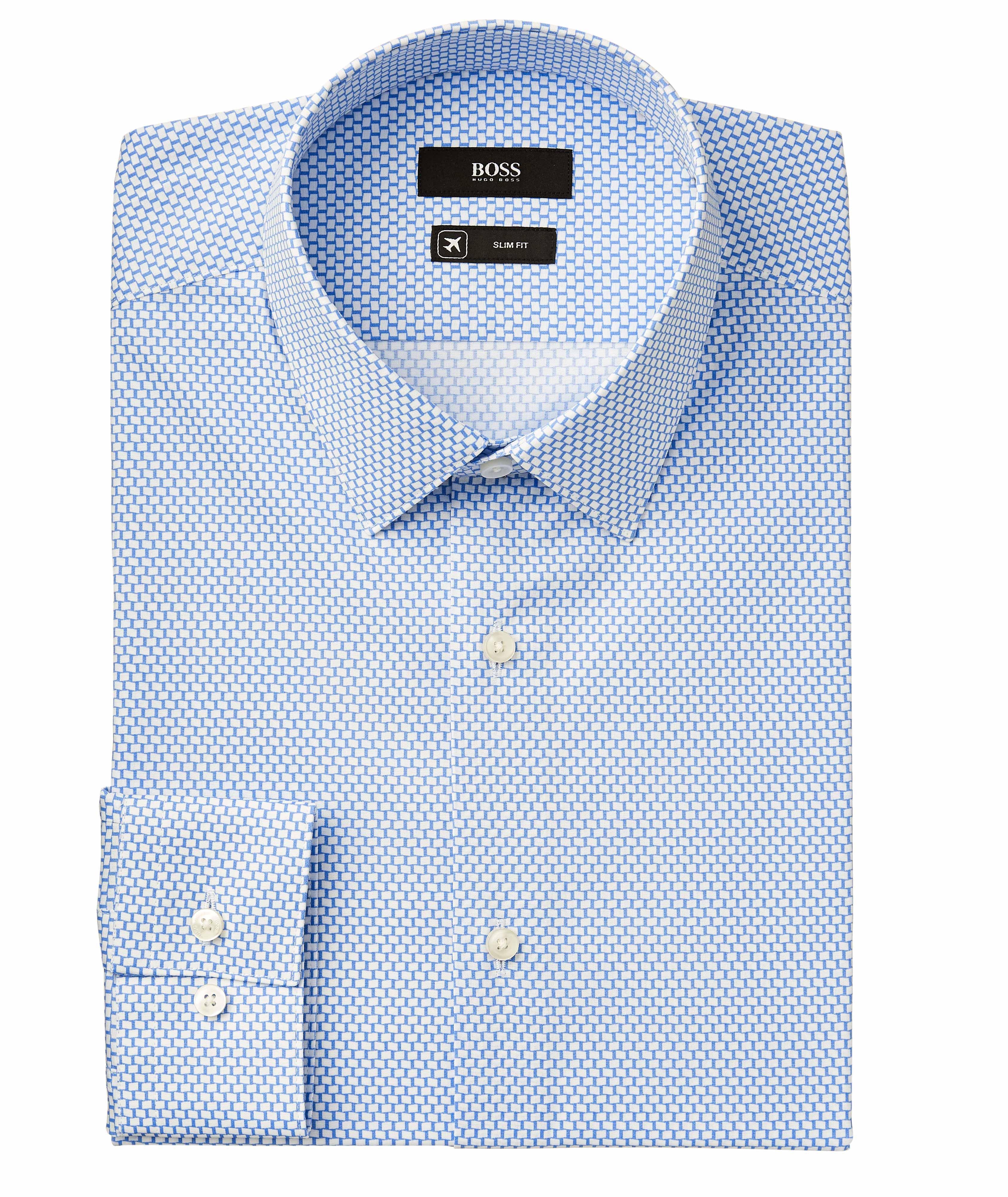 BOSS Isko Slim-Fit Stretch-Cotton Travel Dress Shirt | Dress Shirts ...