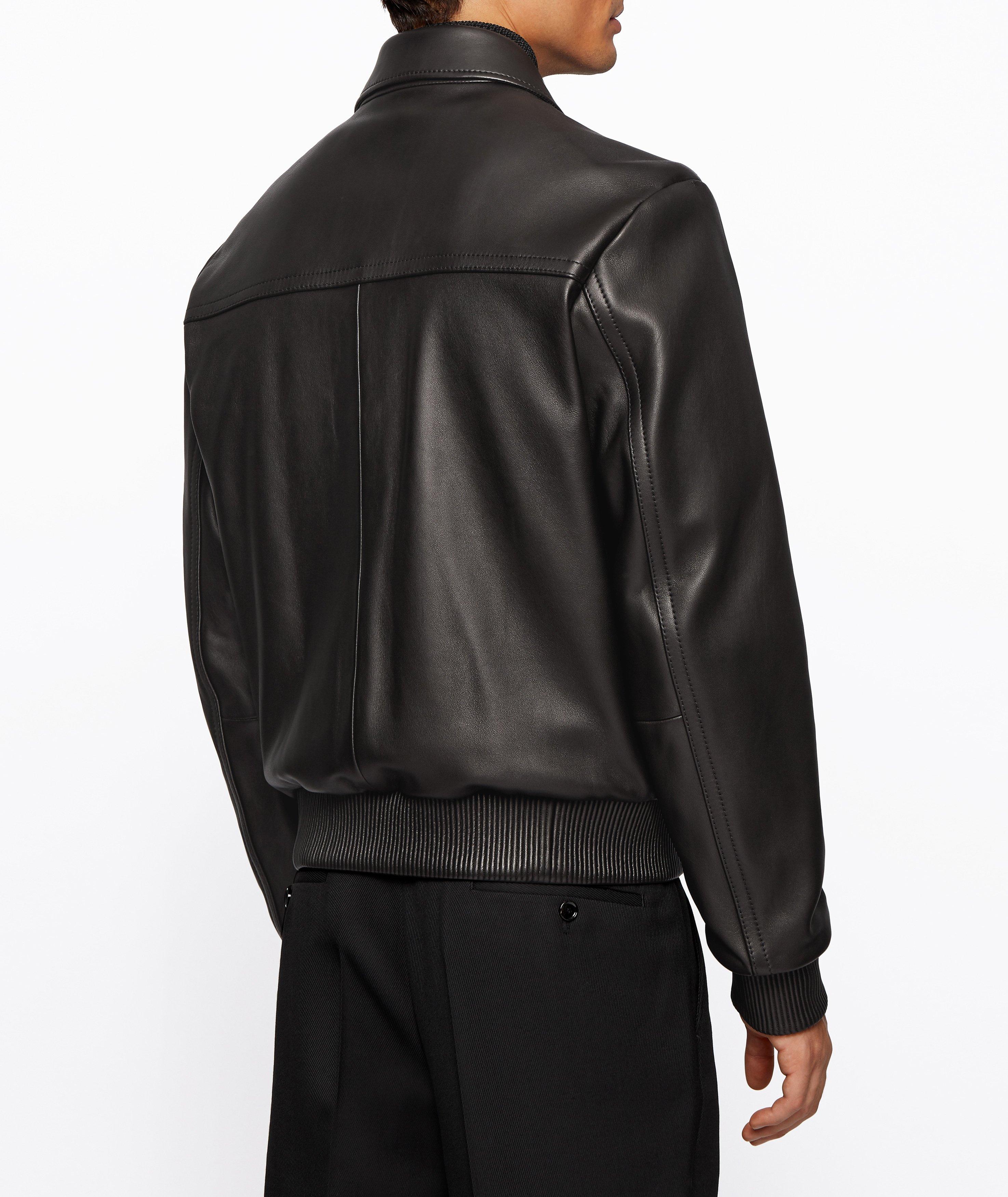 BOSS Leather Bomber Jacket | Leather | Harry Rosen