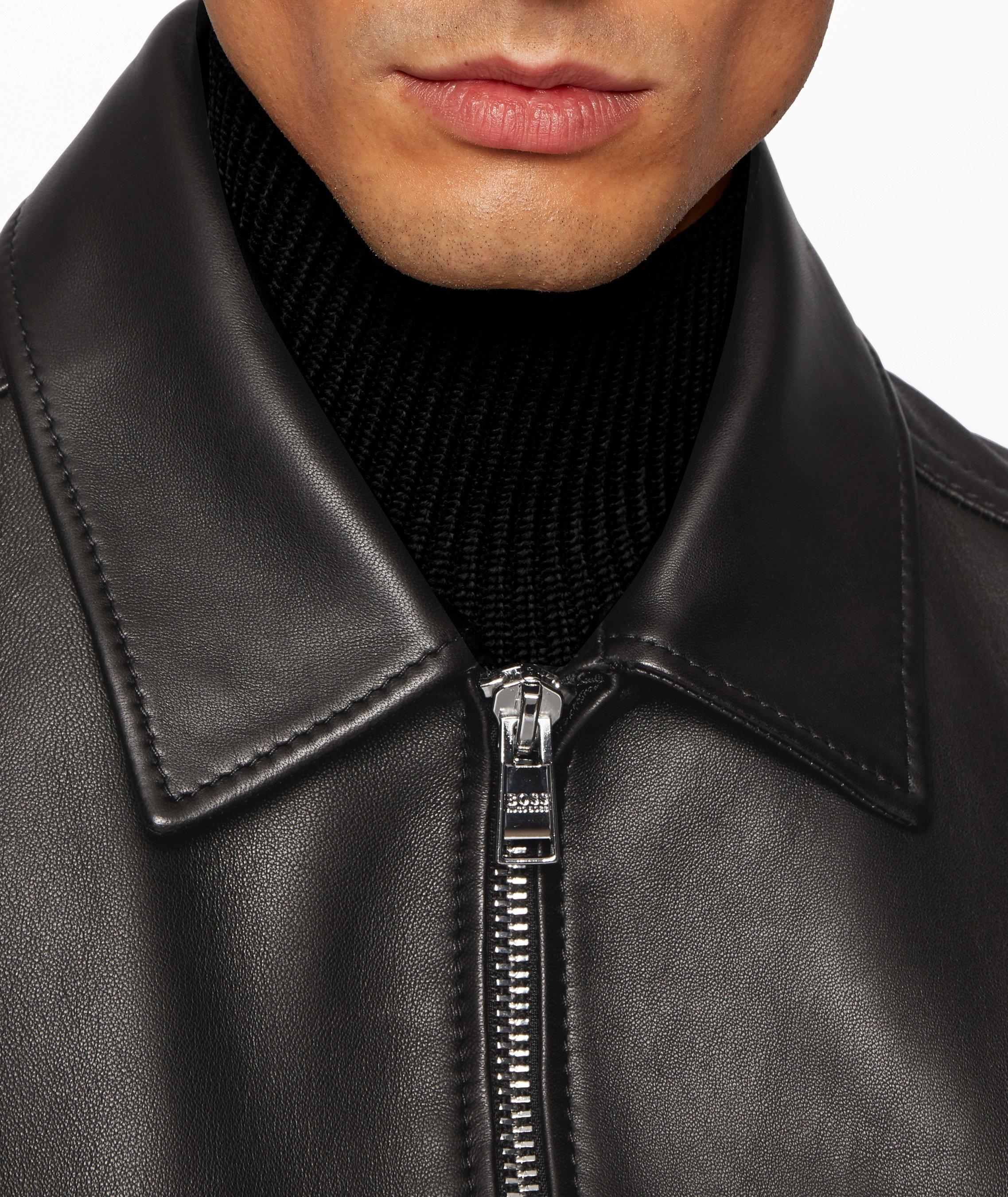 BOSS Leather Bomber Jacket | Leather | Harry Rosen