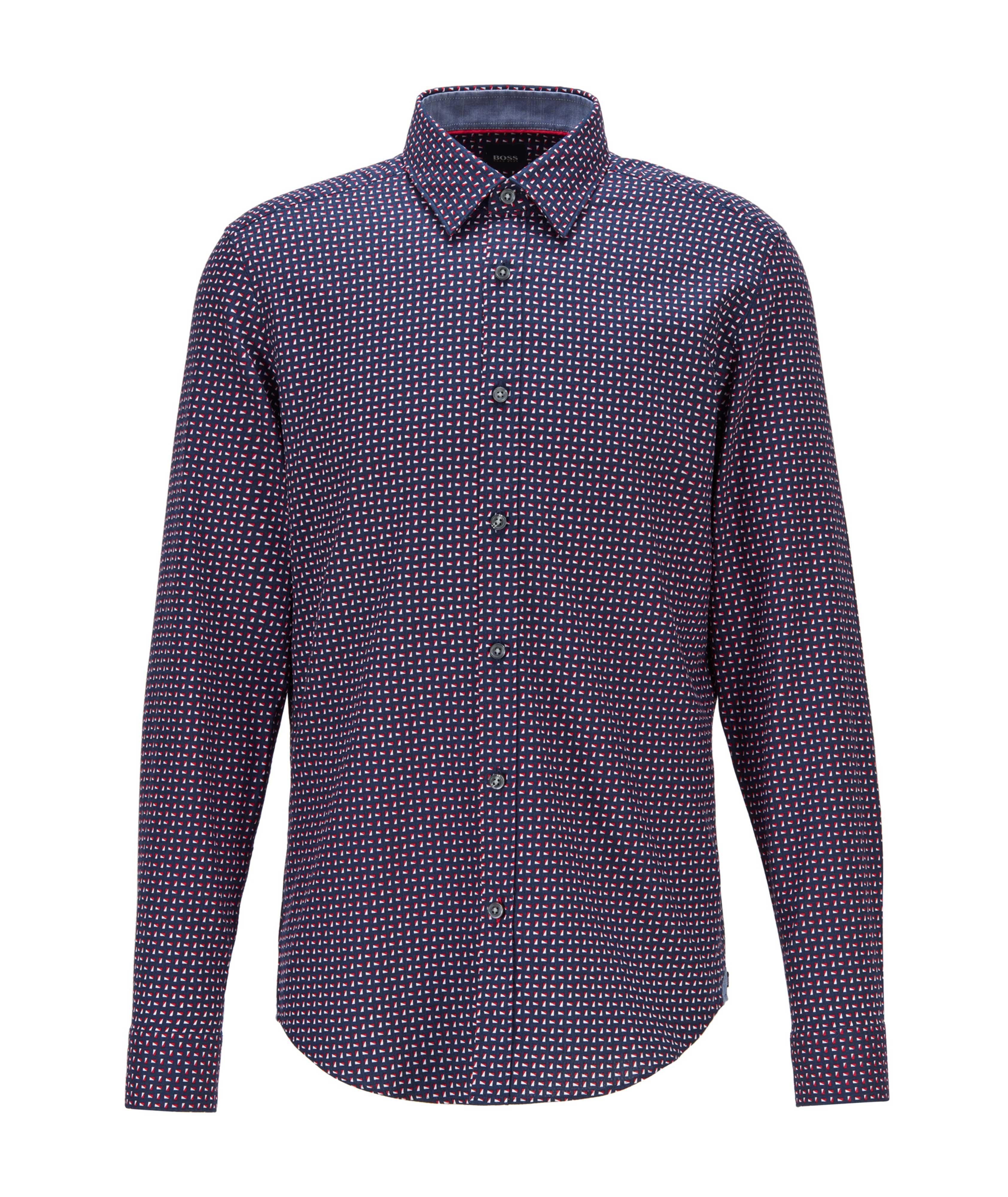 BOSS Contemporary-Fit Printed Cotton Shirt | Casual Shirts | Harry Rosen